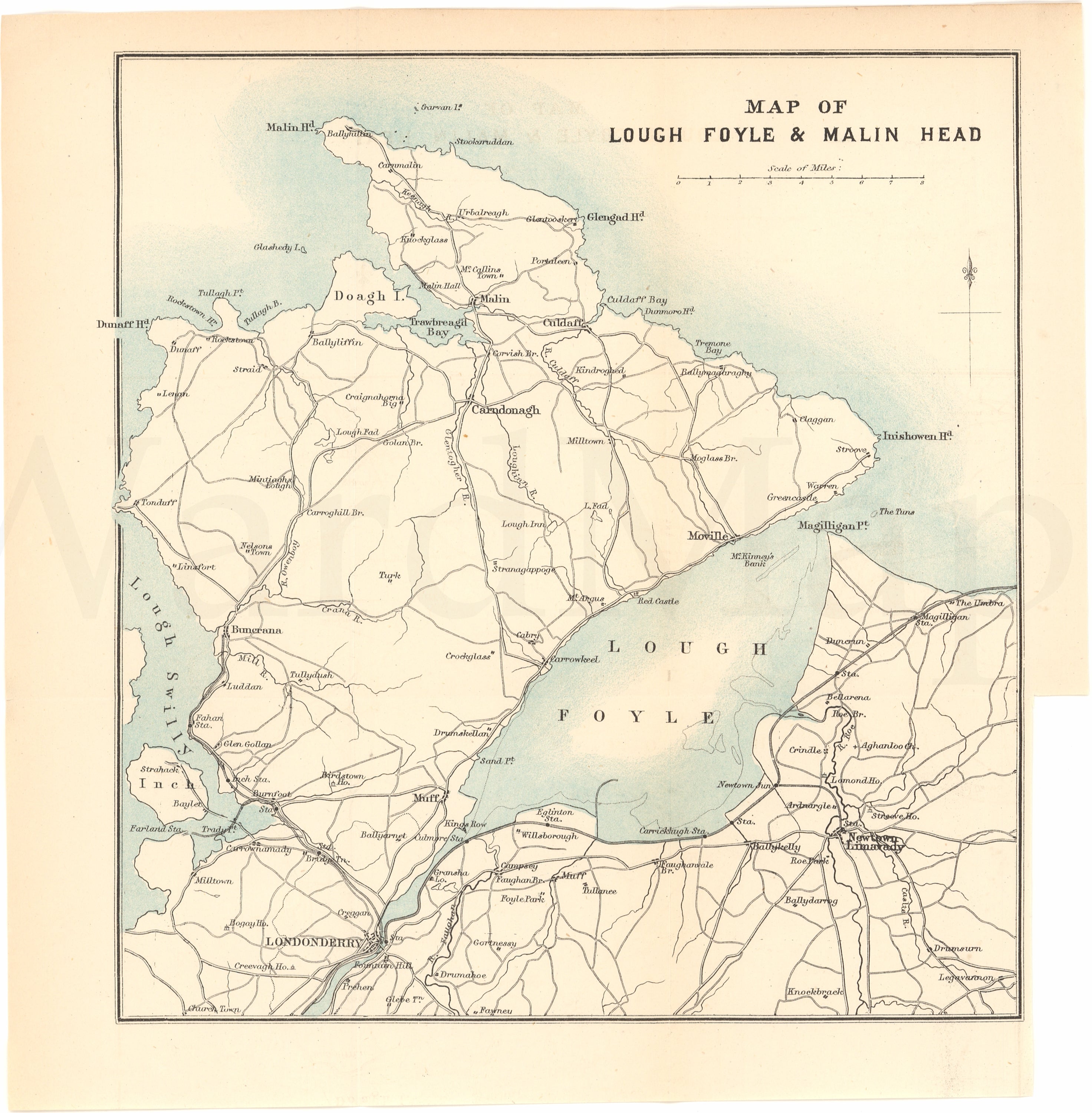 Lough Foyle and Malin Head, Ireland 1877 – WardMaps LLC