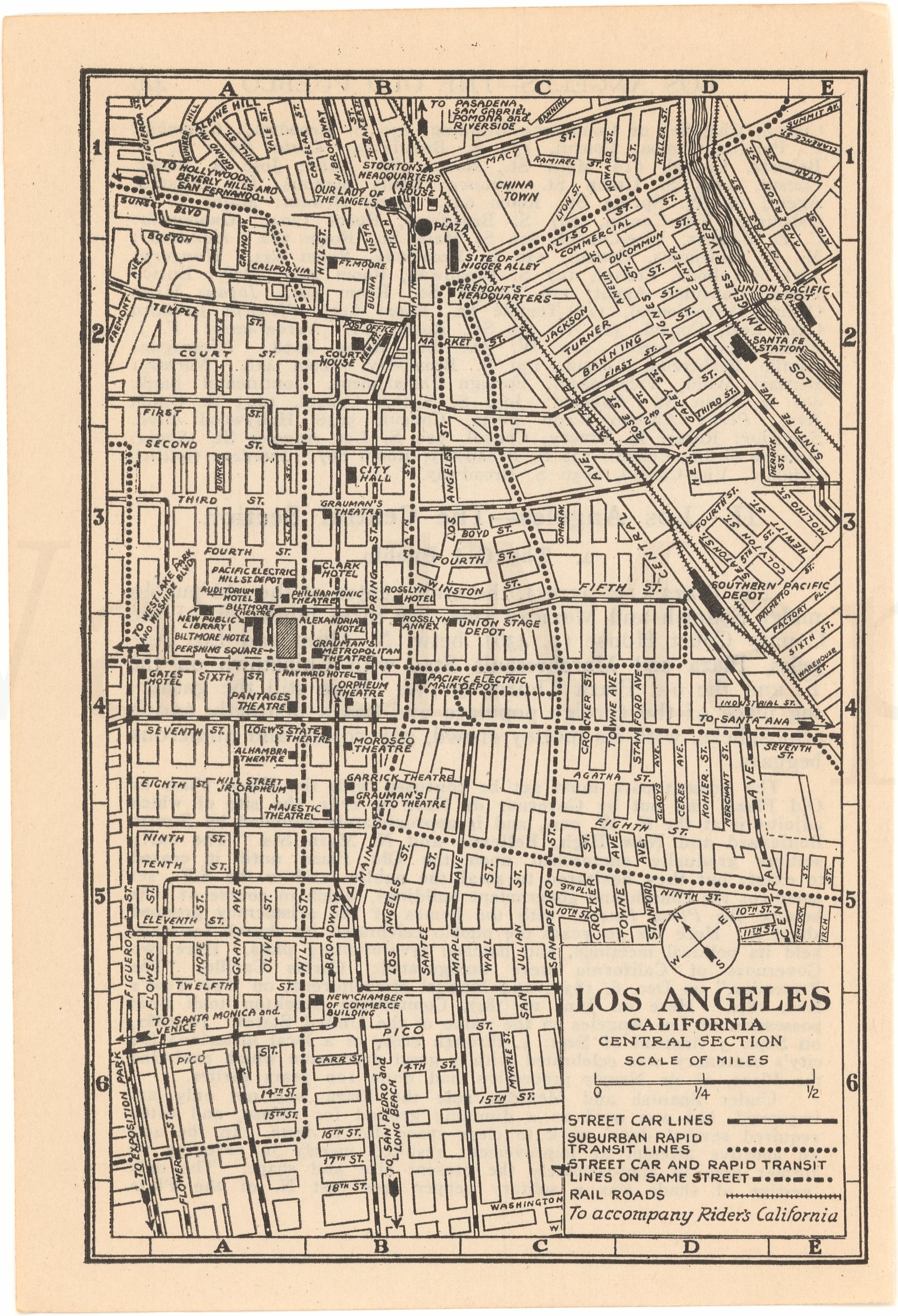 Los Angeles, California 1925: City Center – WardMaps LLC