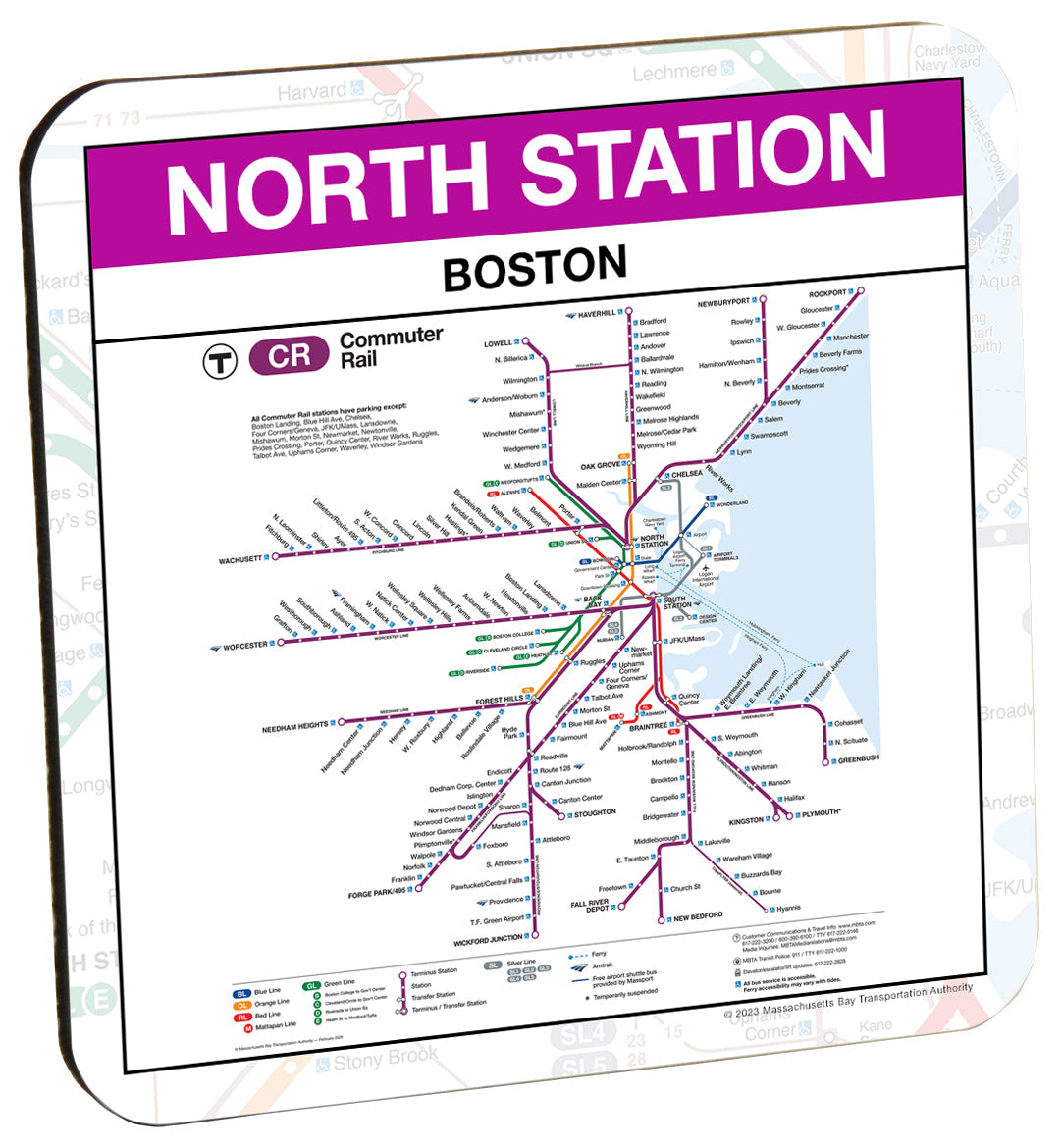 MBTA Boston North Station Commuter Rail Coaster (2025) – WardMaps LLC