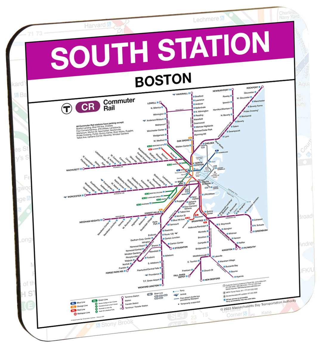 MBTA Boston South Station Commuter Rail Coaster (2025) – WardMaps LLC