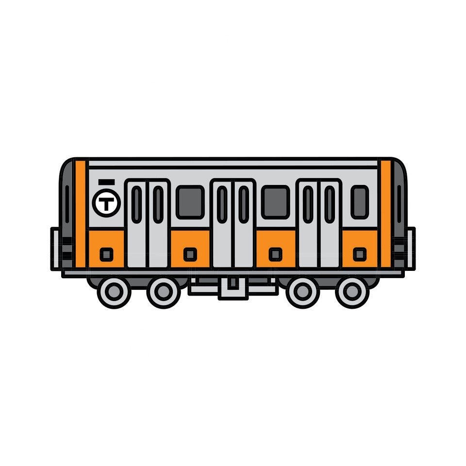 Boston MBTA "T" Blue Line Subway Car Sticker – WardMaps LLC