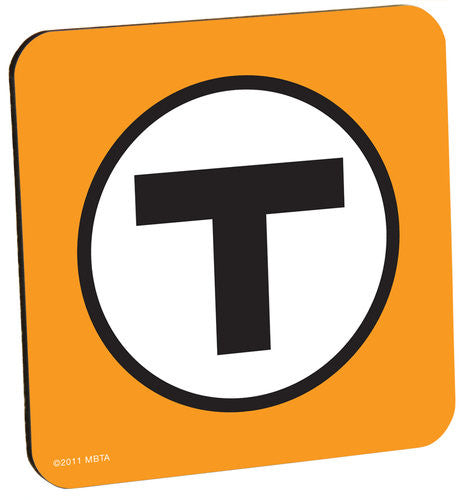 MBTA Orange Line T Logo Coaster – WardMaps LLC
