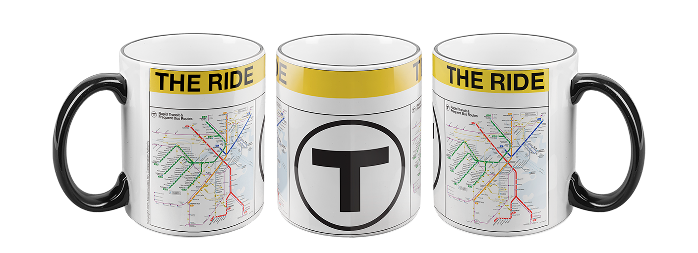 Boston MBTA THE RIDE Mug – WardMaps LLC