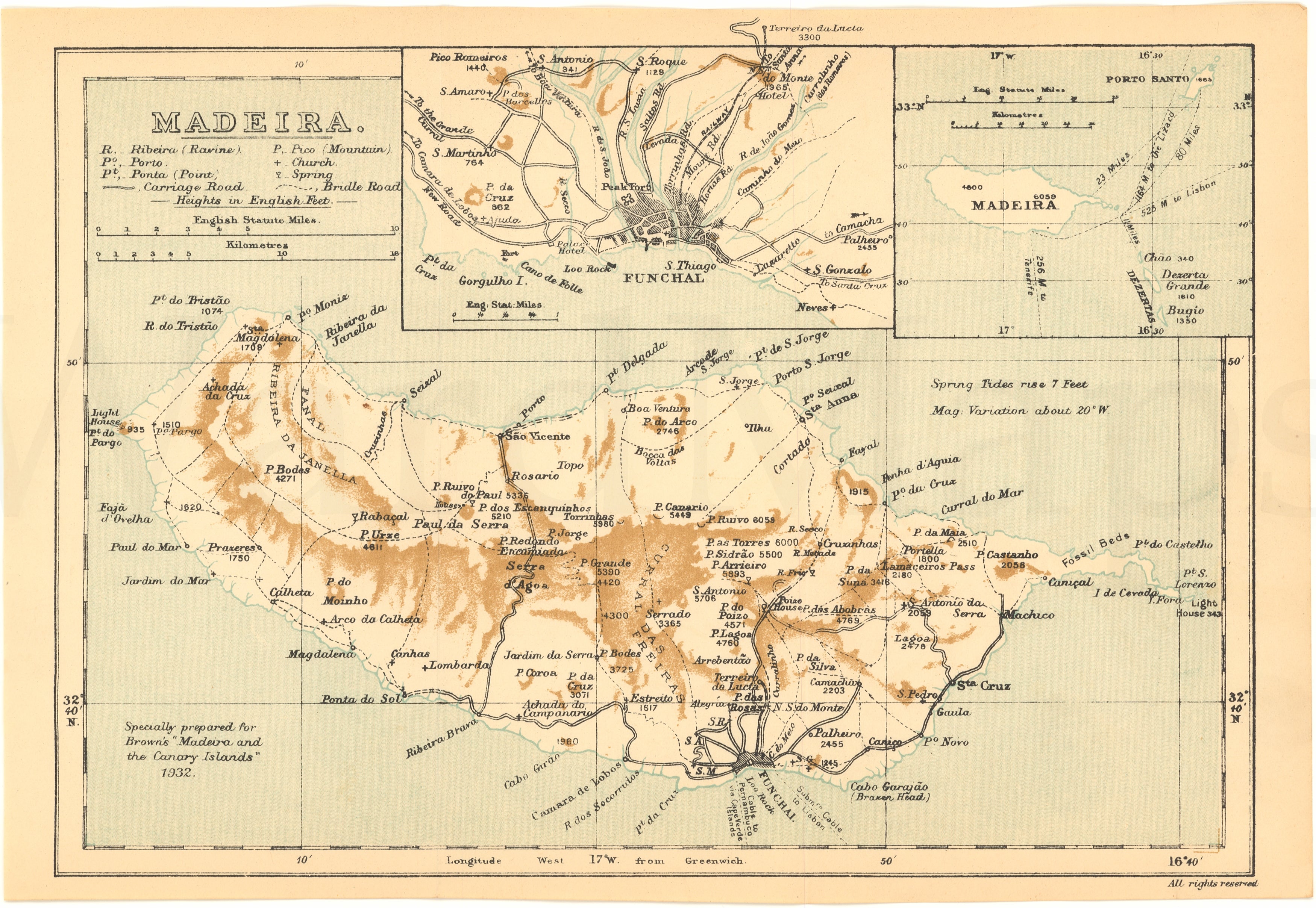 Madeira, Portugal 1932 – WardMaps LLC
