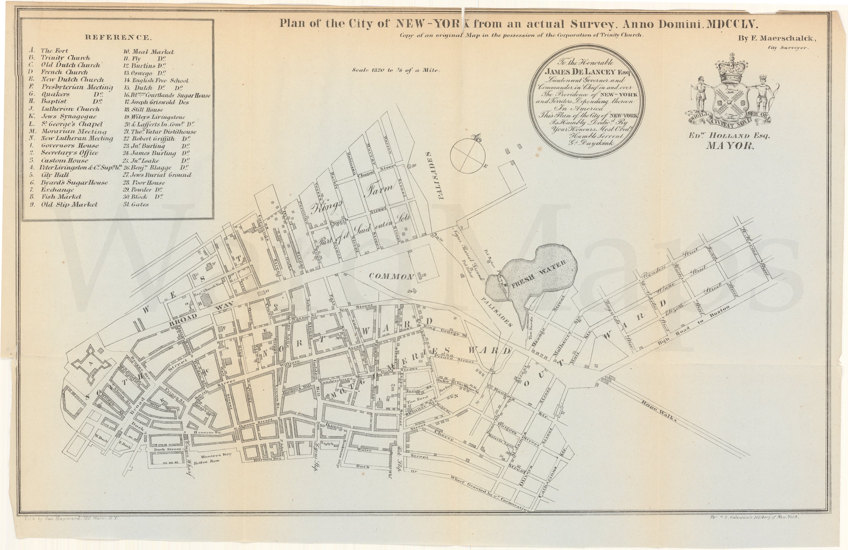 New York, NY 1755 (reprinted 1853) – WardMaps LLC