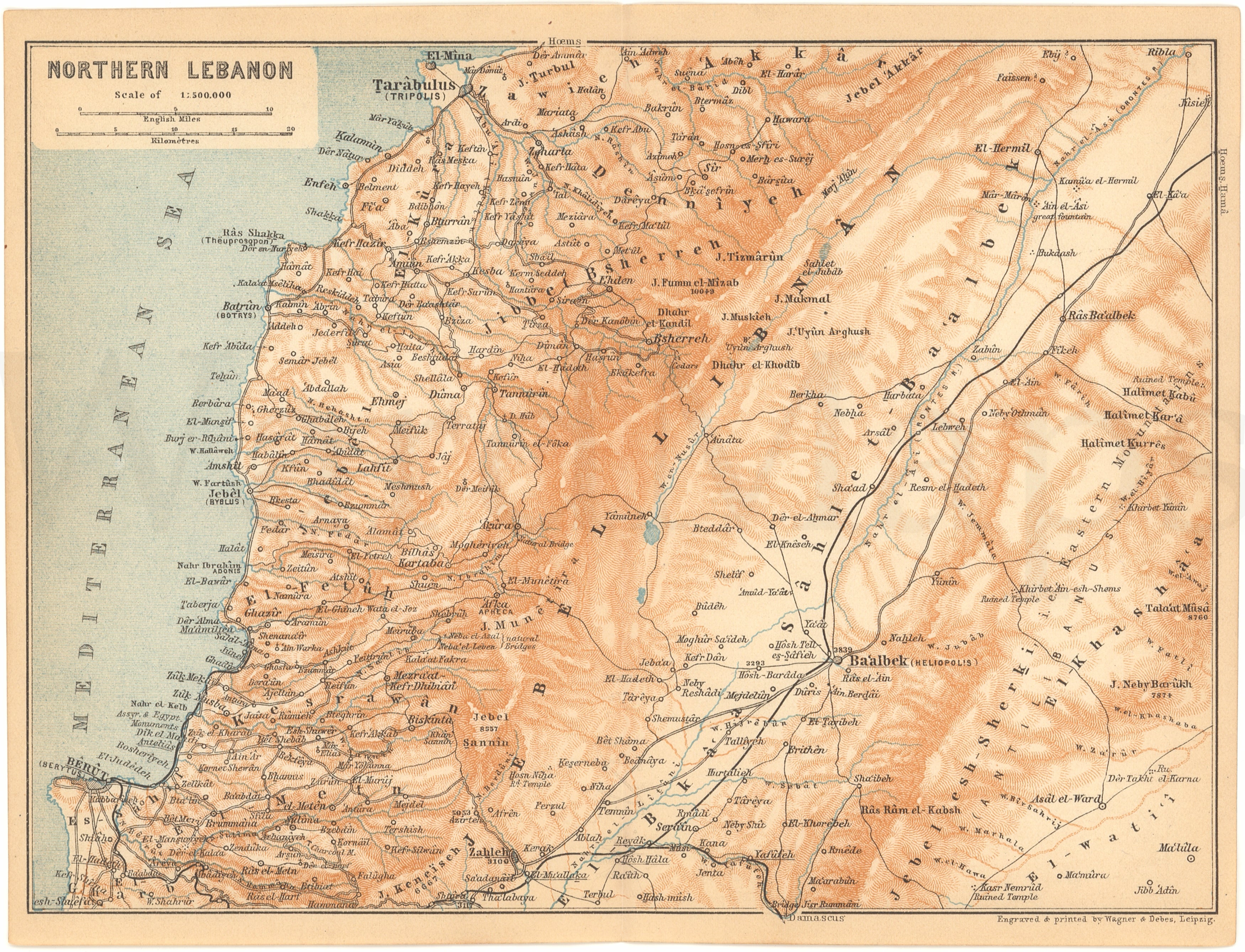 Lebanon: Northern Part 1906 – WardMaps LLC