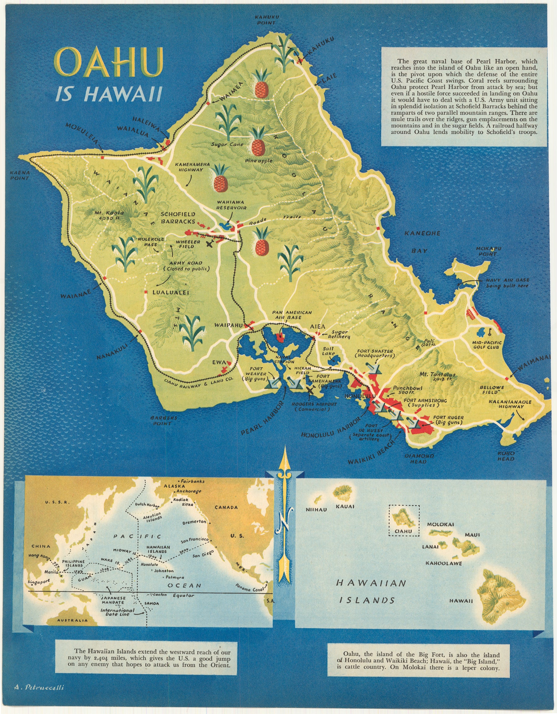 Oahu, Hawaii 1940 – WardMaps LLC