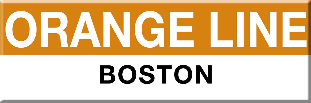 MBTA Orange Line Boston Station Magnet – WardMaps LLC