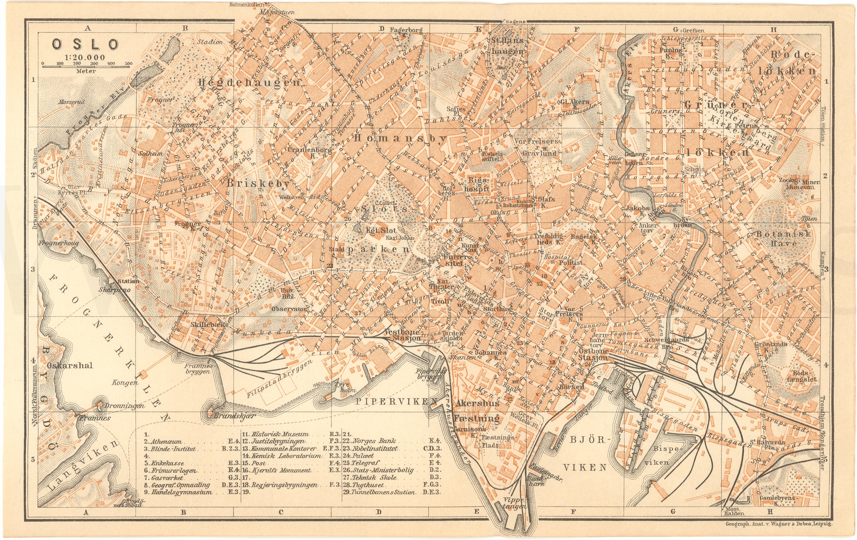 Oslo, Norway 1929 – WardMaps LLC