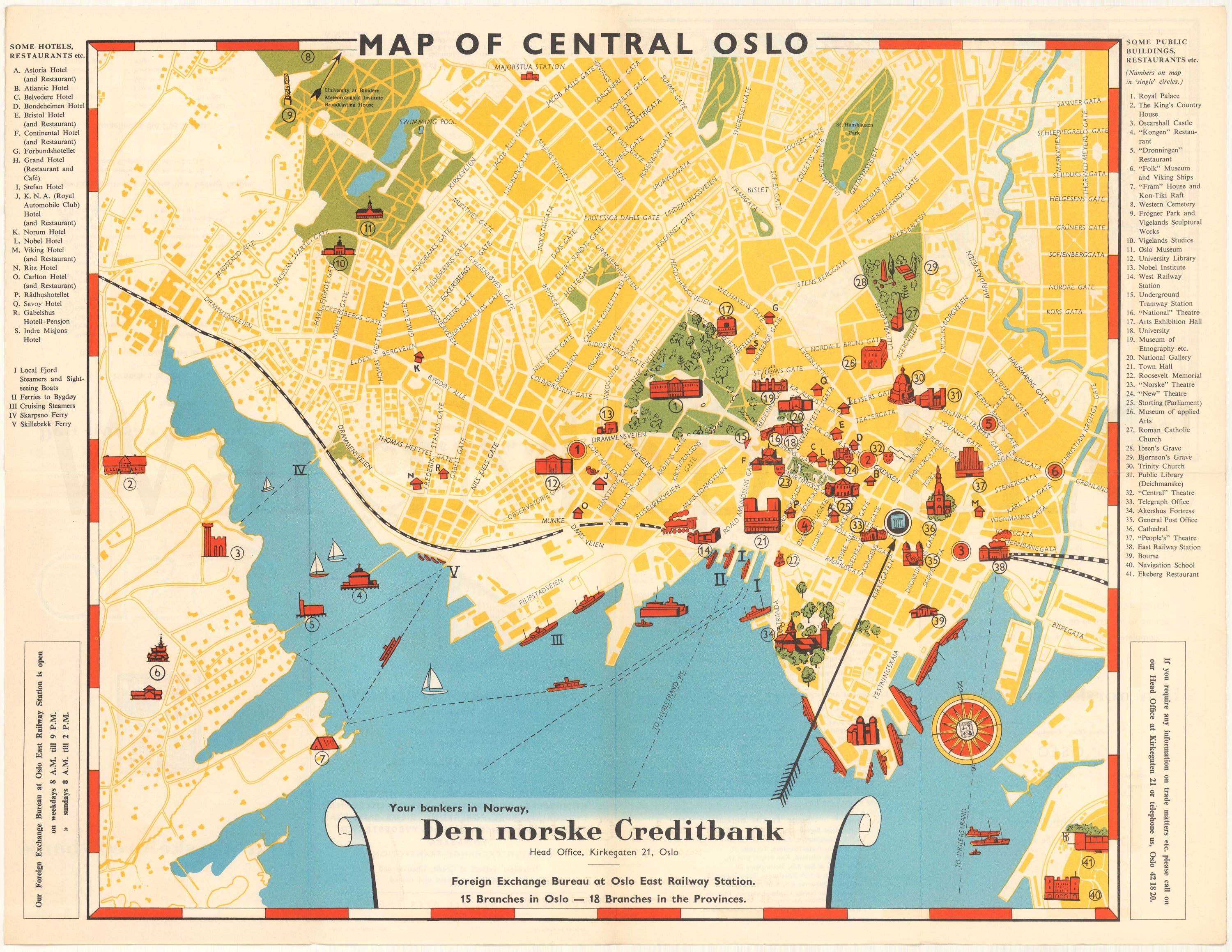 Oslo, Norway Circa 1950s (Side A) – WardMaps LLC