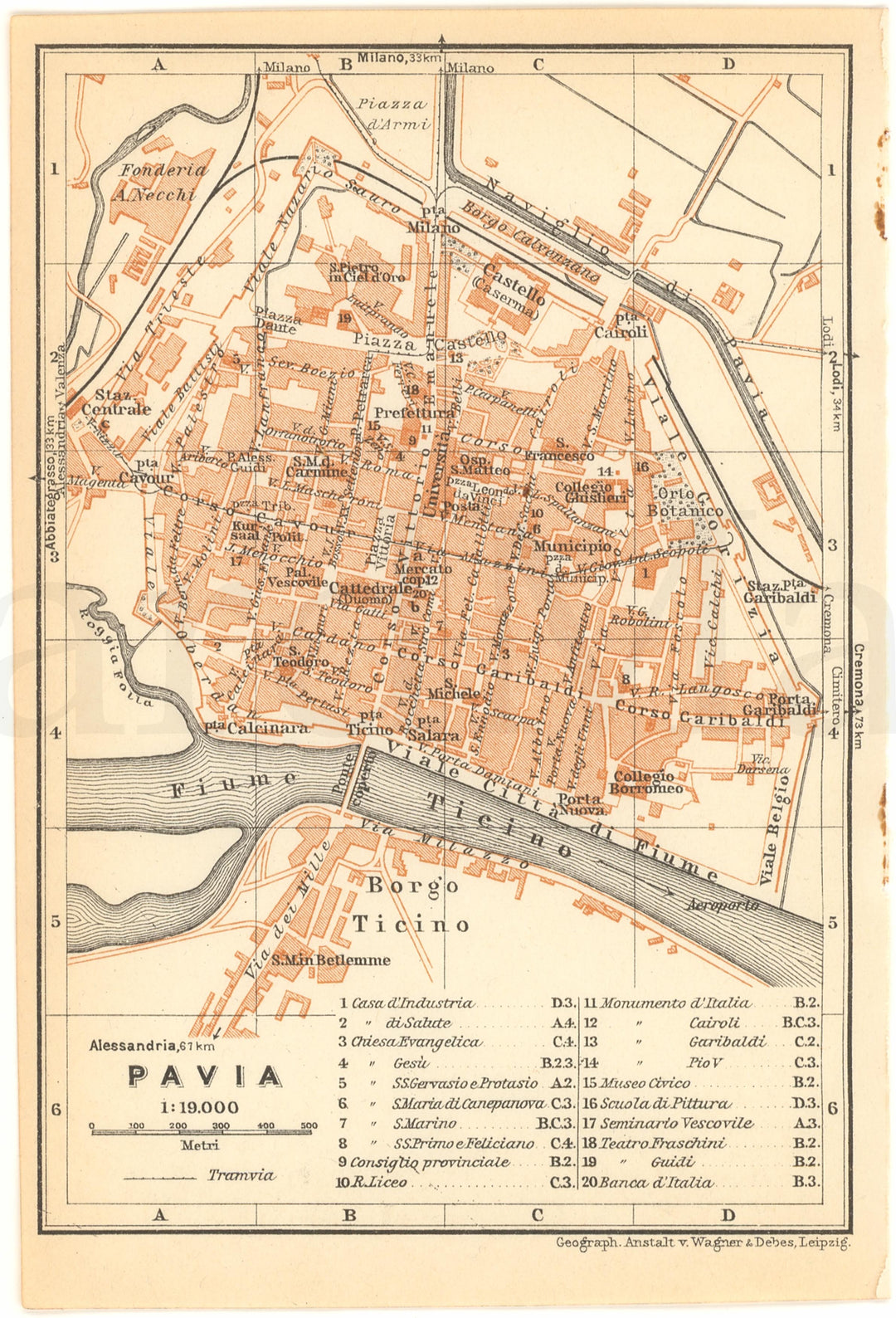 Pavia, Italy 1930 – WardMaps LLC