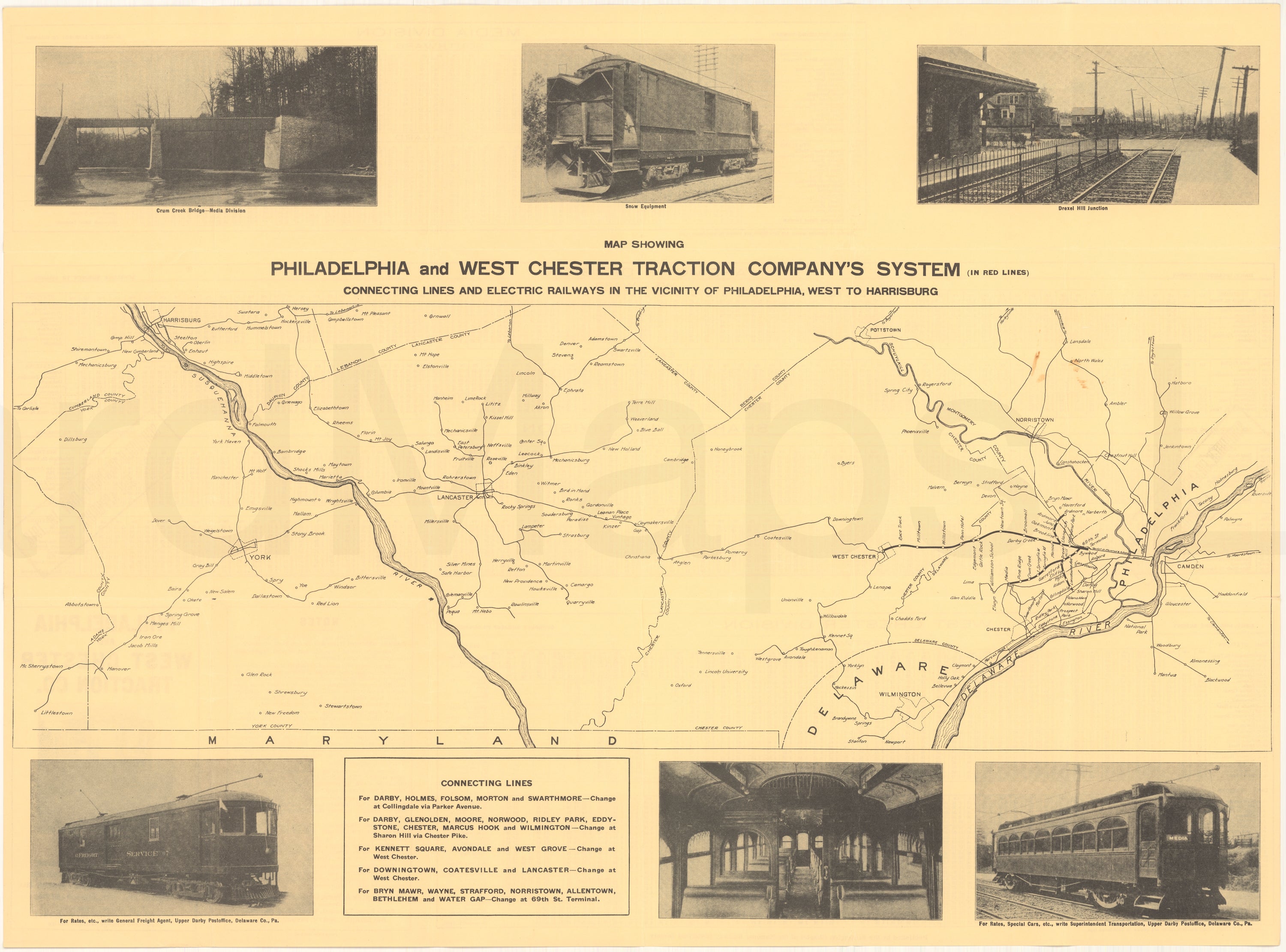 Philadelphia & West Chester Traction Co. (Pennsylvania) 1917 – WardMaps LLC