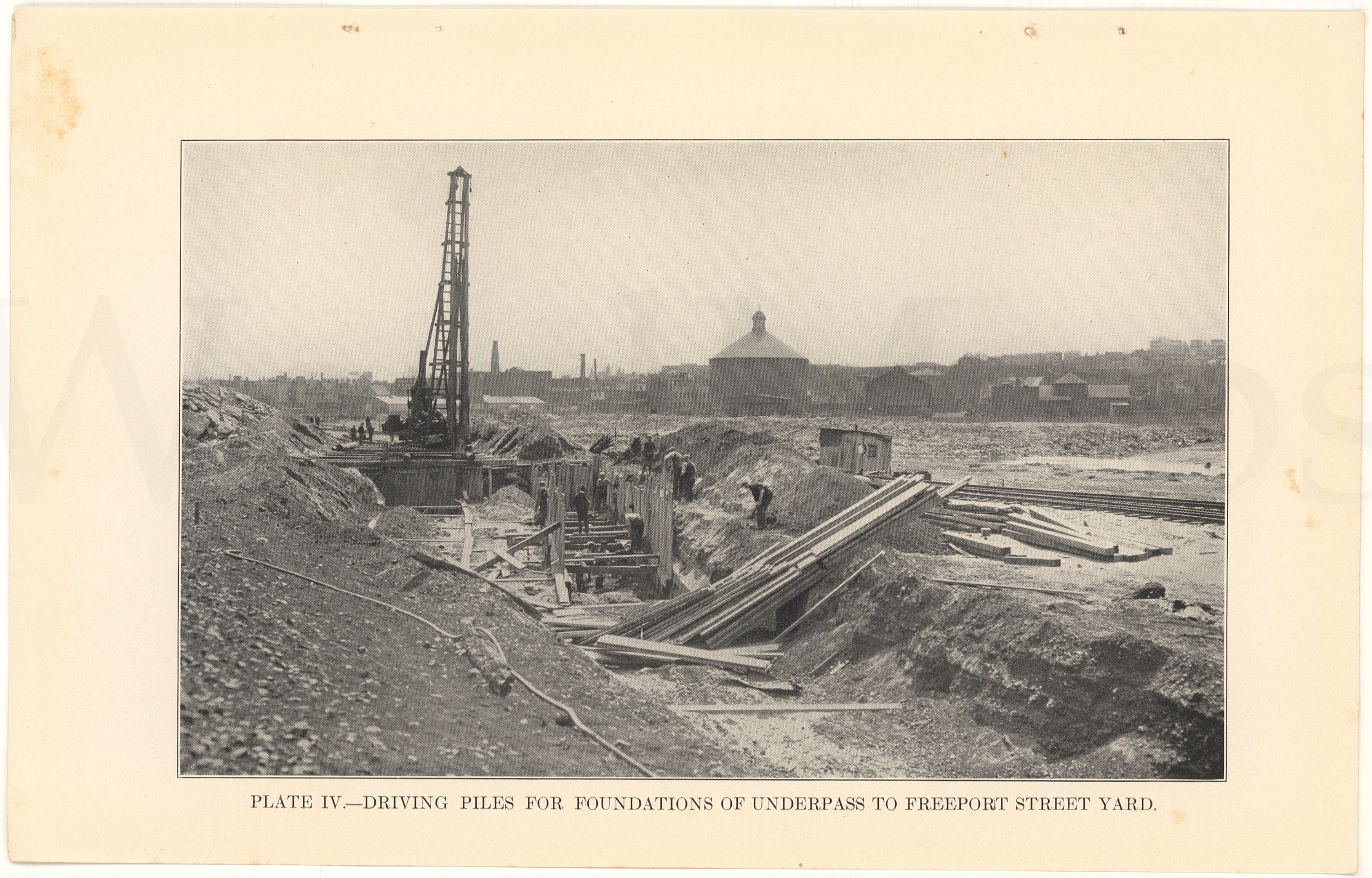 BTD Report 1926 Plate 04: Dorchester Tunnel Extension Construction at ...
