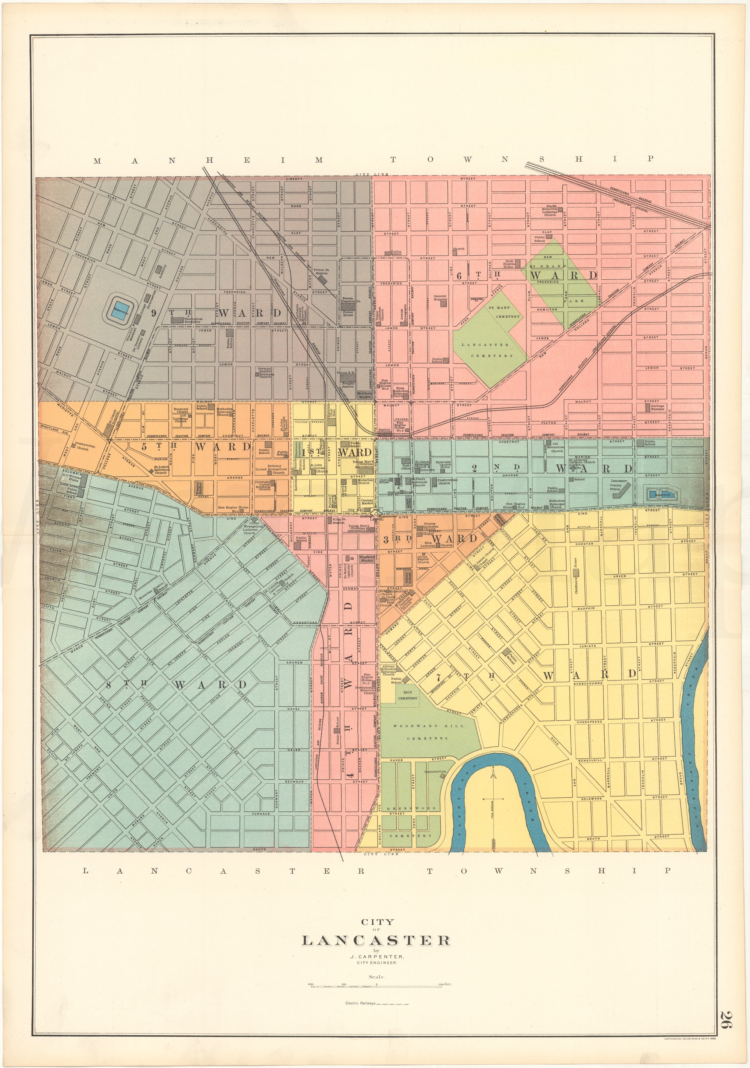 Pennsylvania 1901 Plate 26: Lancaster – WardMaps LLC