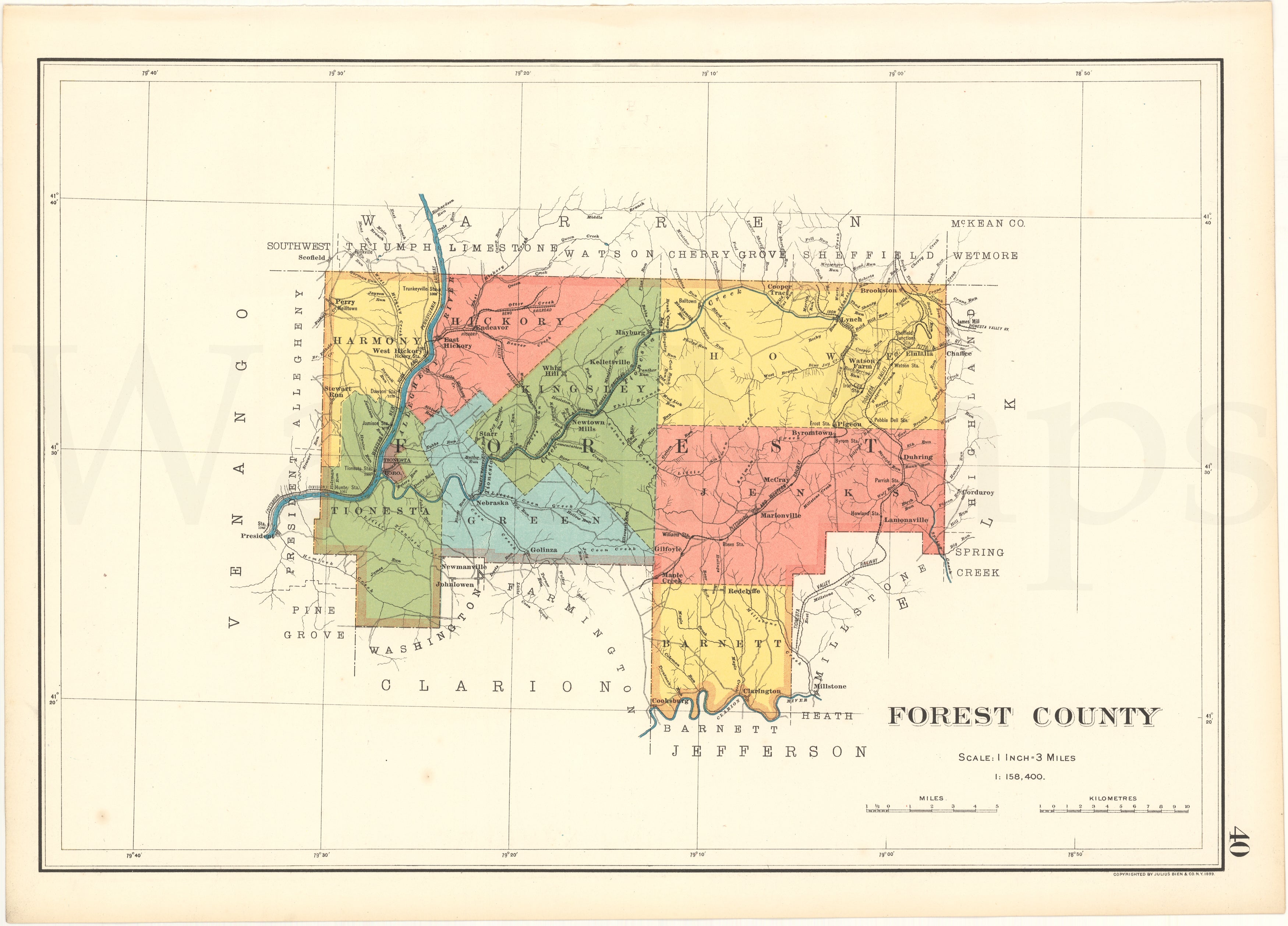 Pennsylvania 1901 Plate 40: Forest County – WardMaps LLC