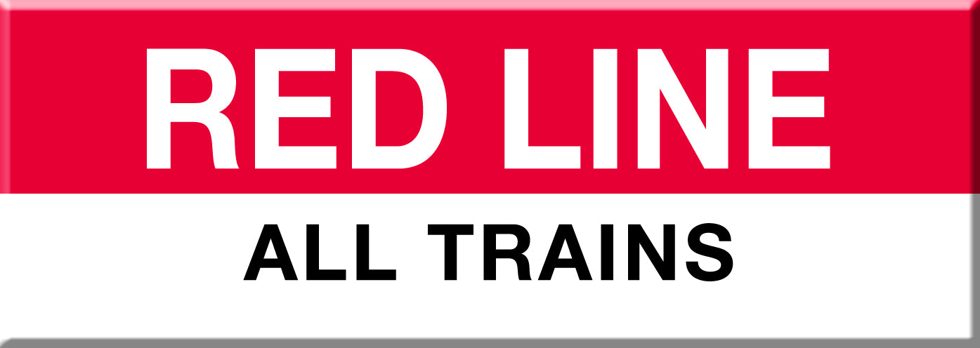 MBTA Red Line - All Trains Station Magnet – WardMaps LLC