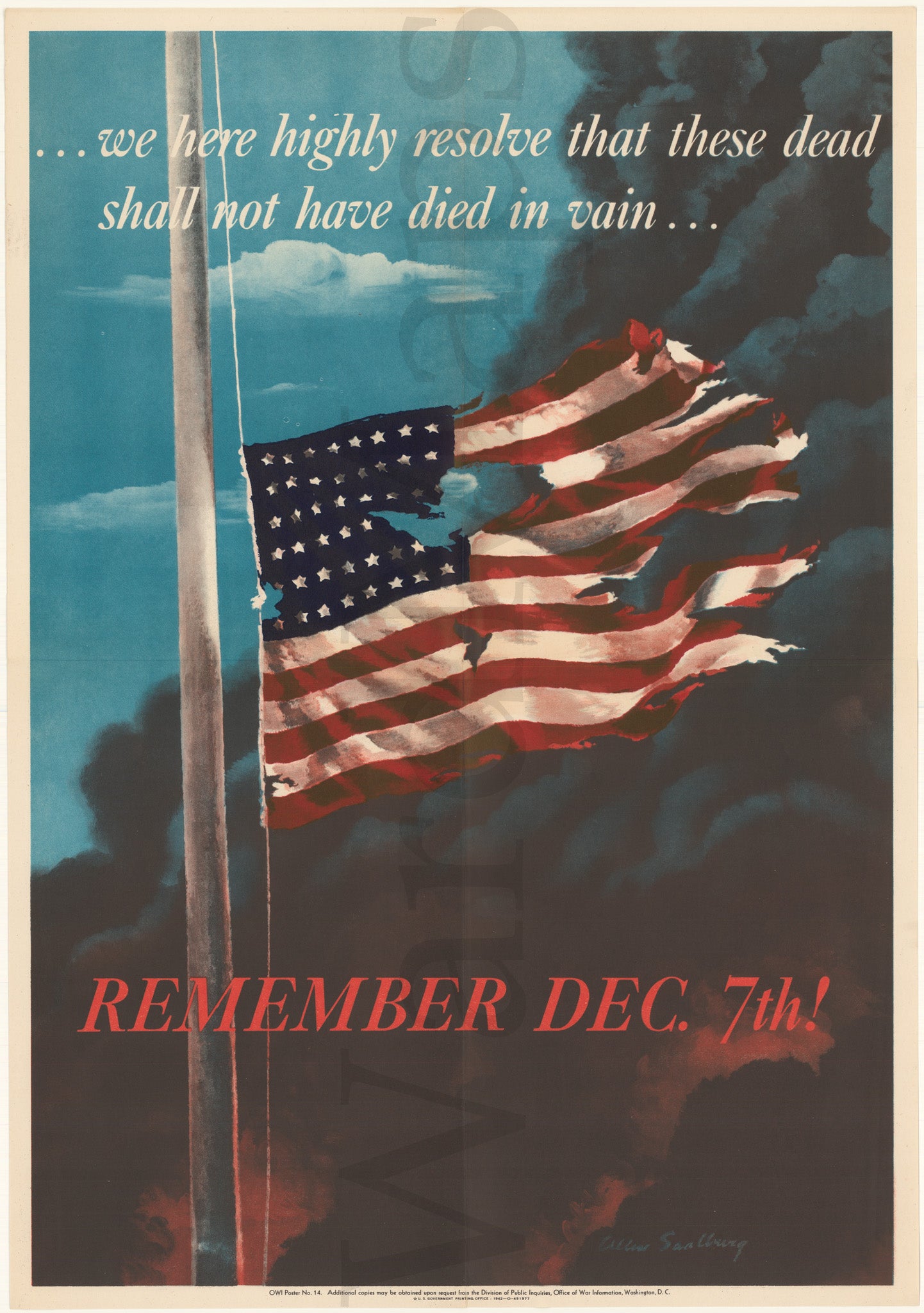 Remember December 7th! Antique Poster 1942 – WardMaps LLC