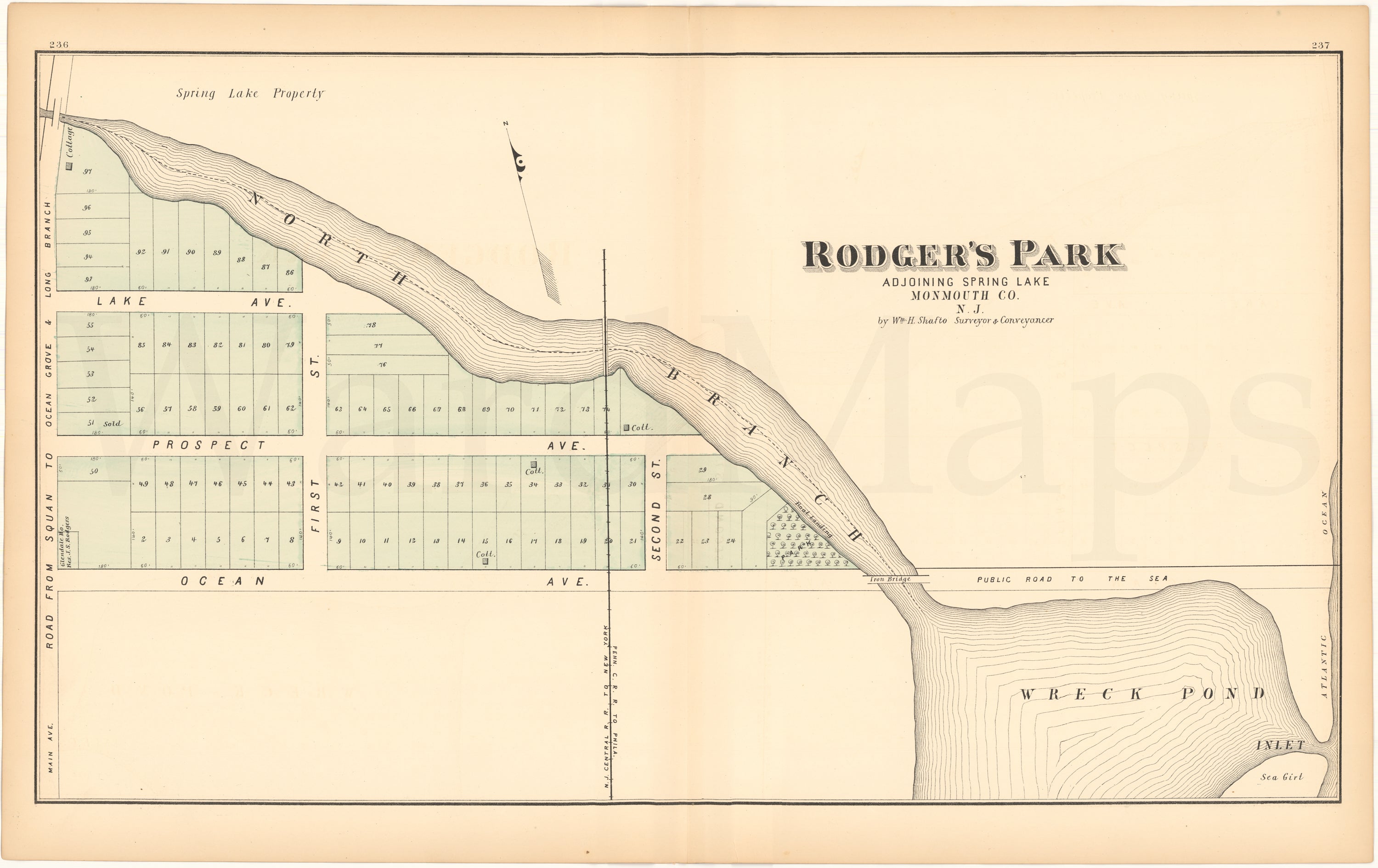 Roger's Park (Monmouth County), New Jersey 1878 – WardMaps LLC