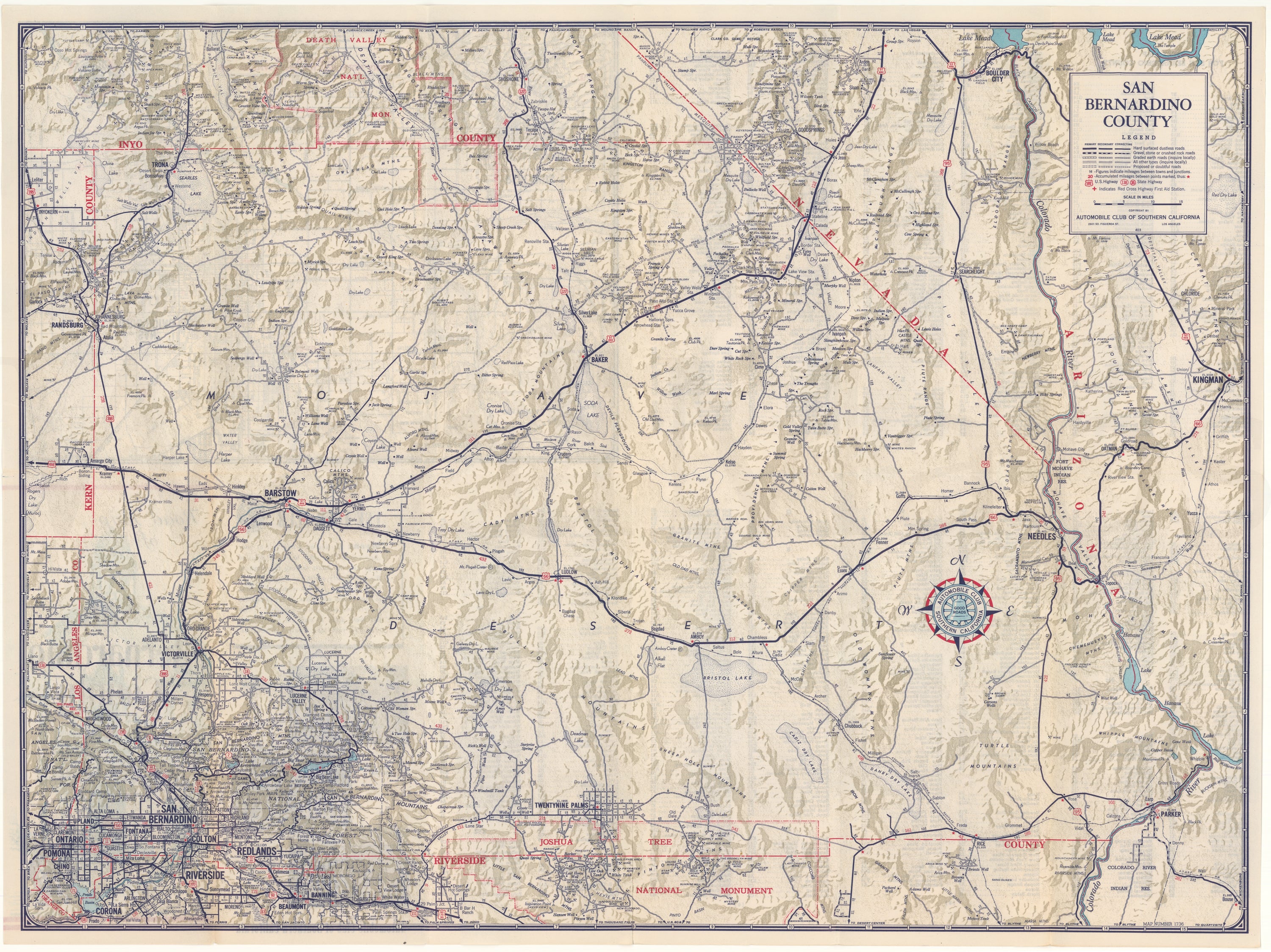 San Bernadino County, California Circa 1940s – WardMaps LLC