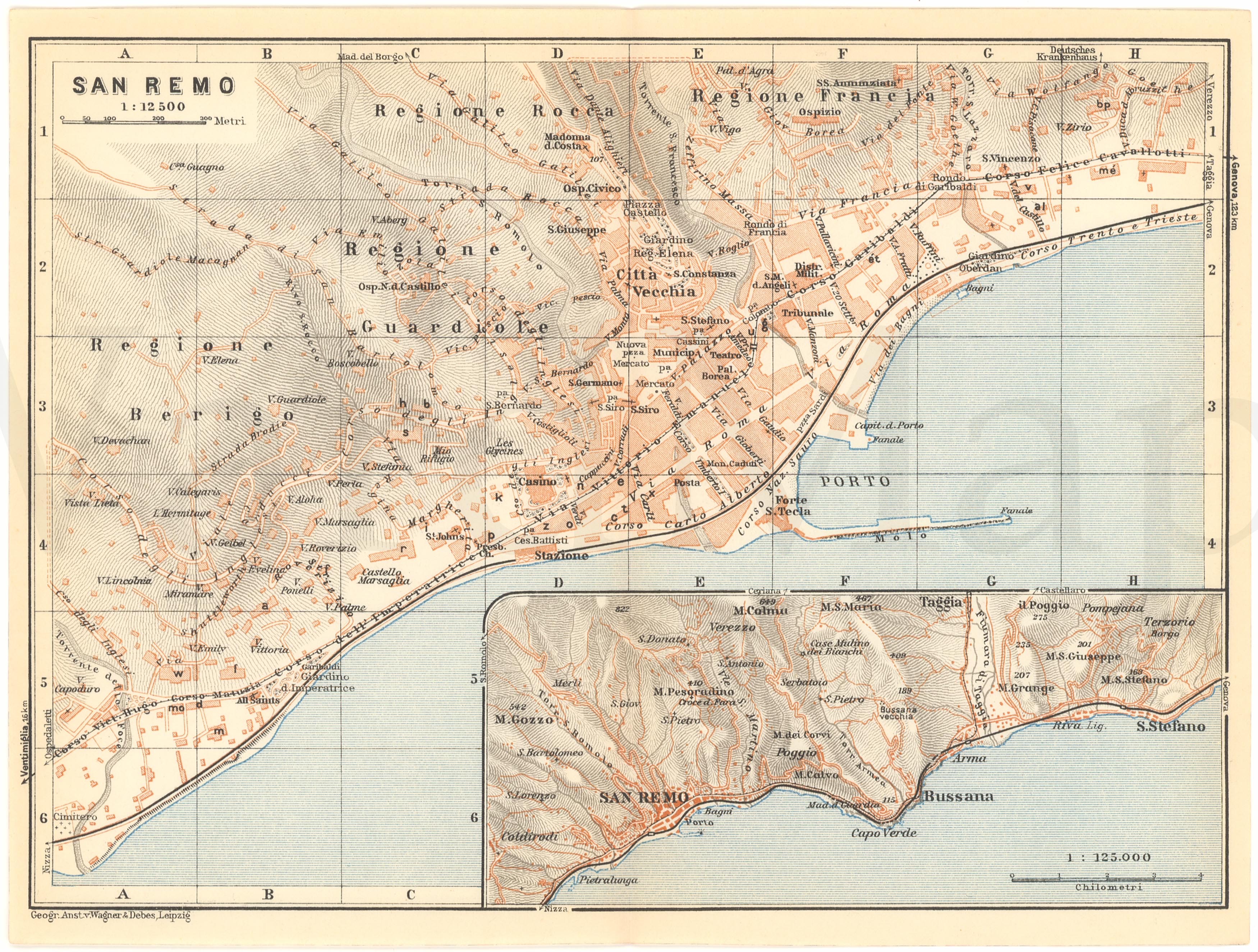 San Remo, Italy 1930 – WardMaps LLC