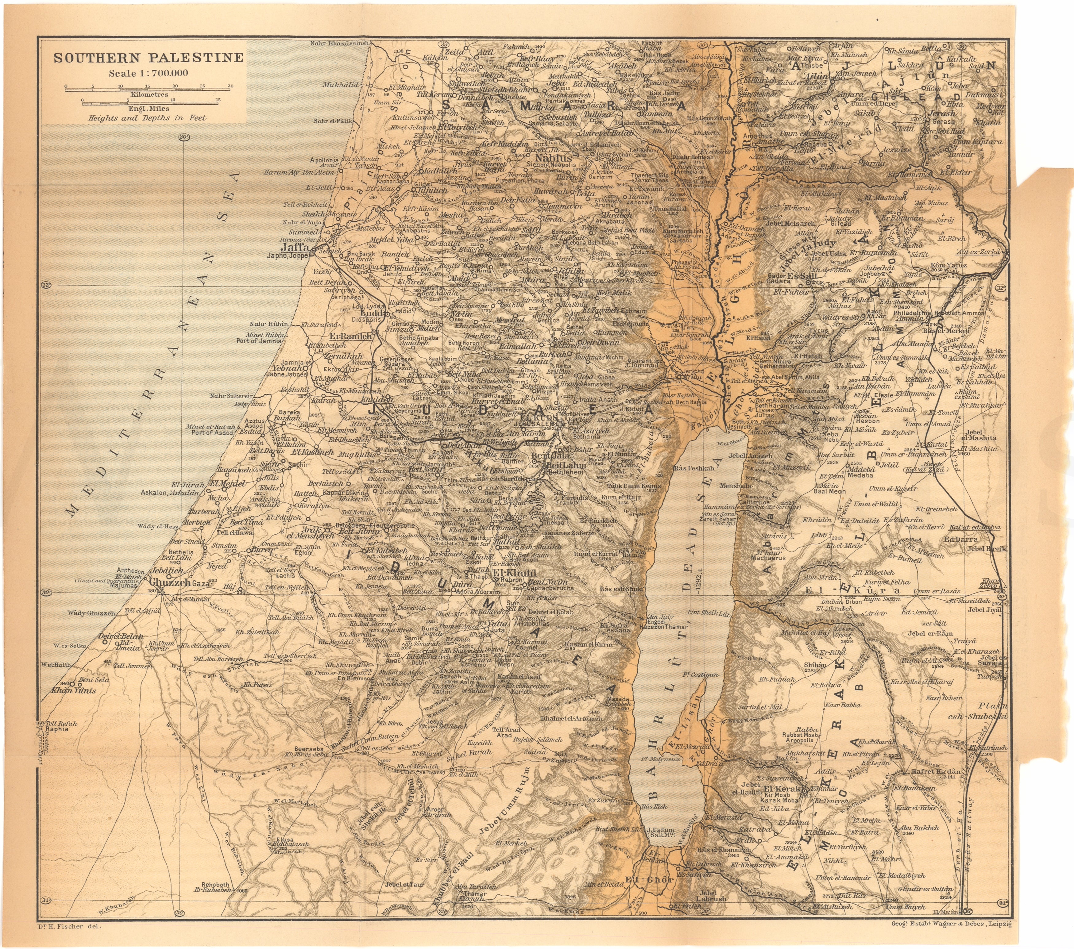 Palestine: Southern Part 1906 – WardMaps LLC