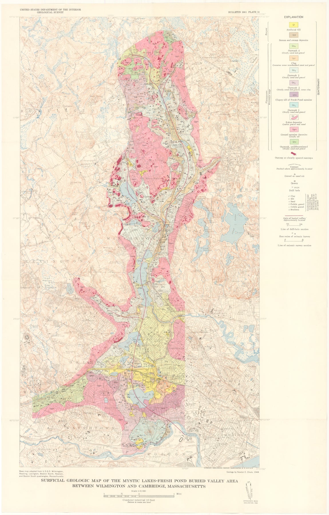 Surficial Geologic Map of the Mystic Lakes - Fresh Pond Buried Valley ...