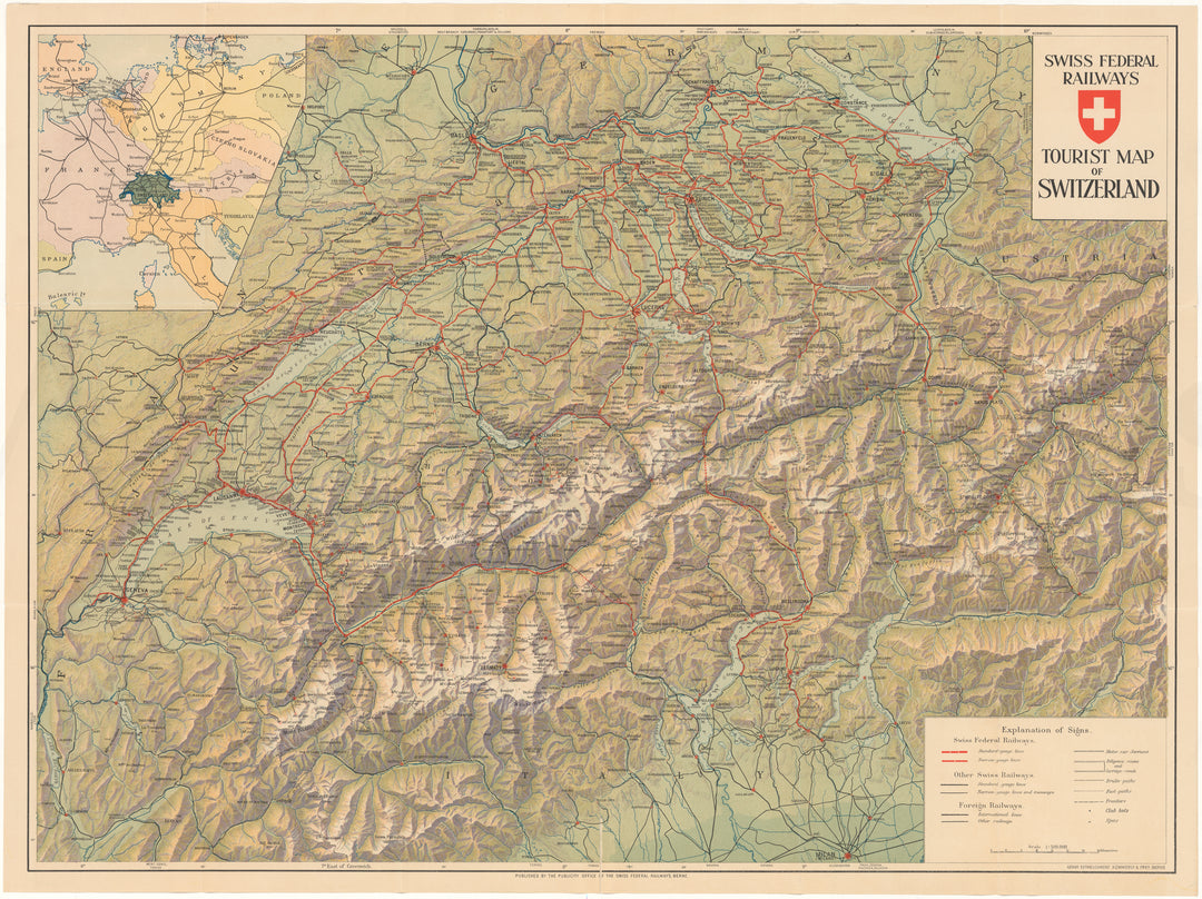 Switzerland 1932 – WardMaps LLC