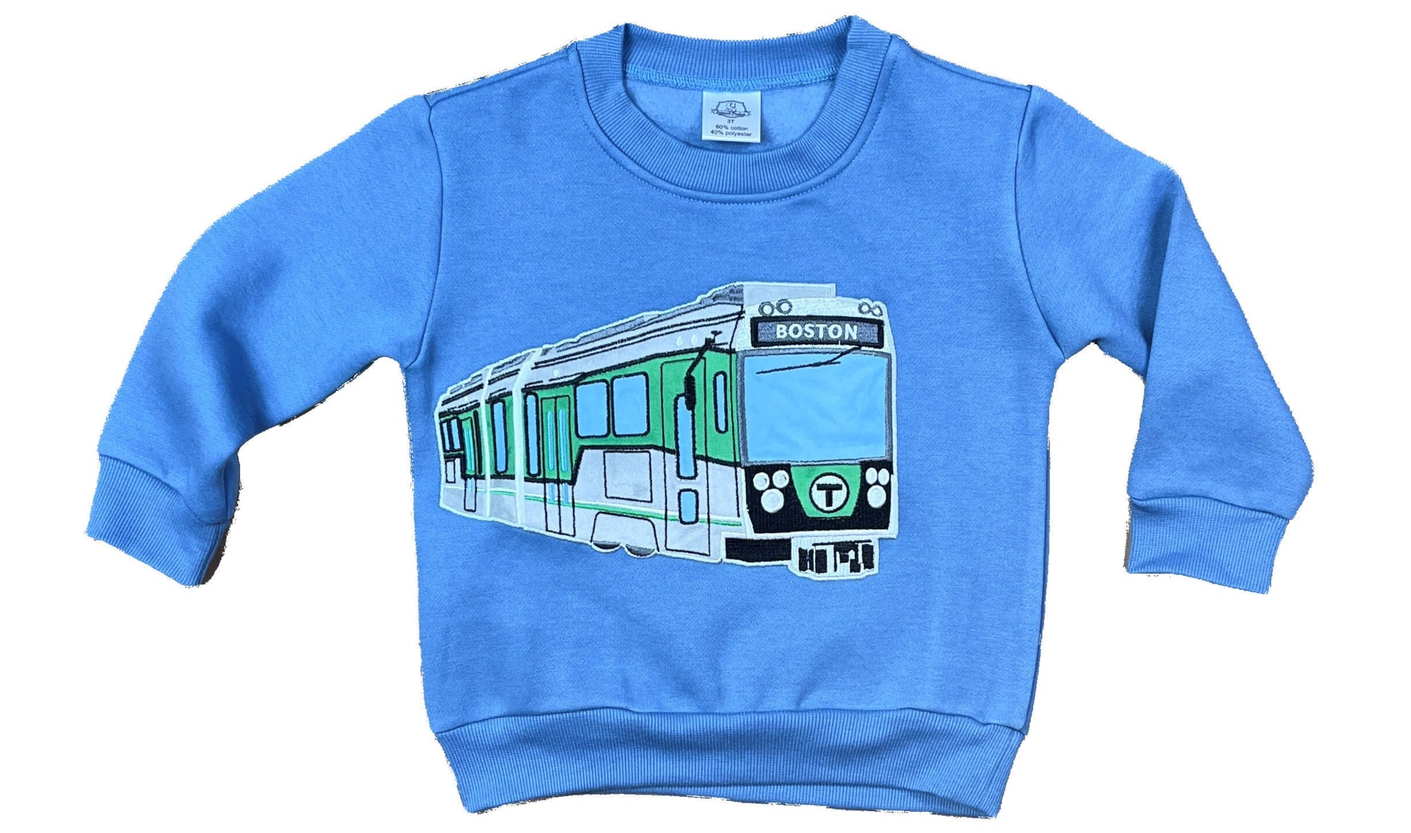 Boston MBTA Green Line Type 9 Trolley Applique Sweatshirt (TODDLER ...