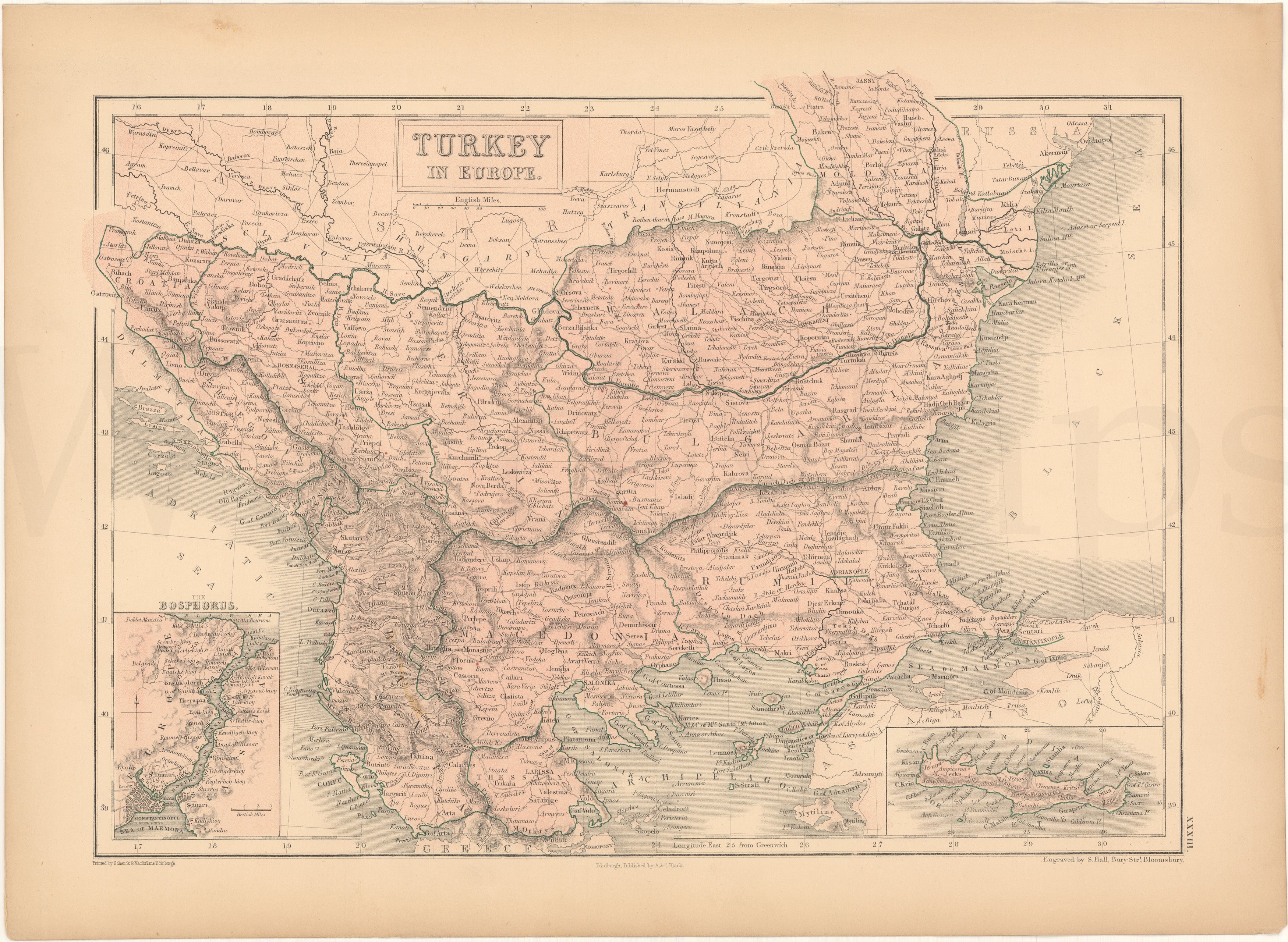 Turkey in Europe (Balkans) 1857 – WardMaps LLC