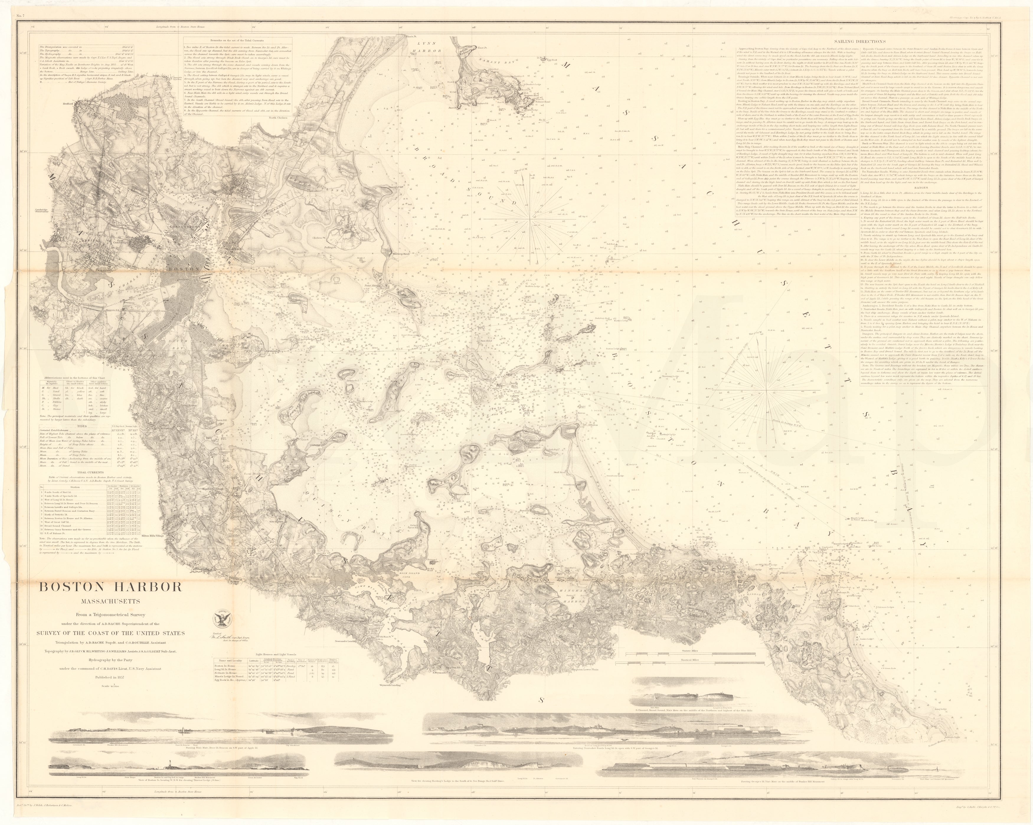 Boston Harbor, Massachusetts 1857 – WardMaps LLC