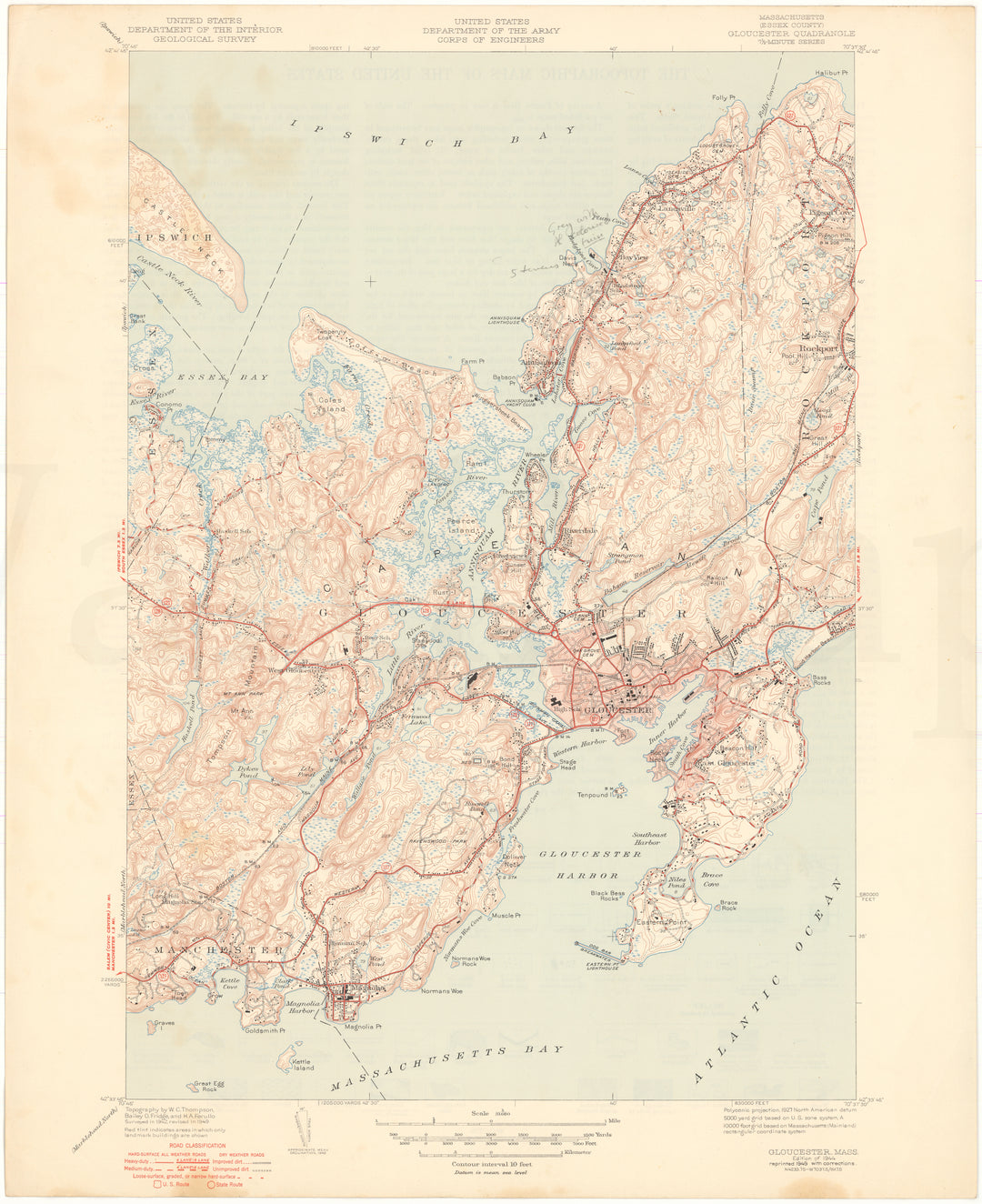 USGS Massachusetts: Gloucester Sheet 1949 – WardMaps LLC
