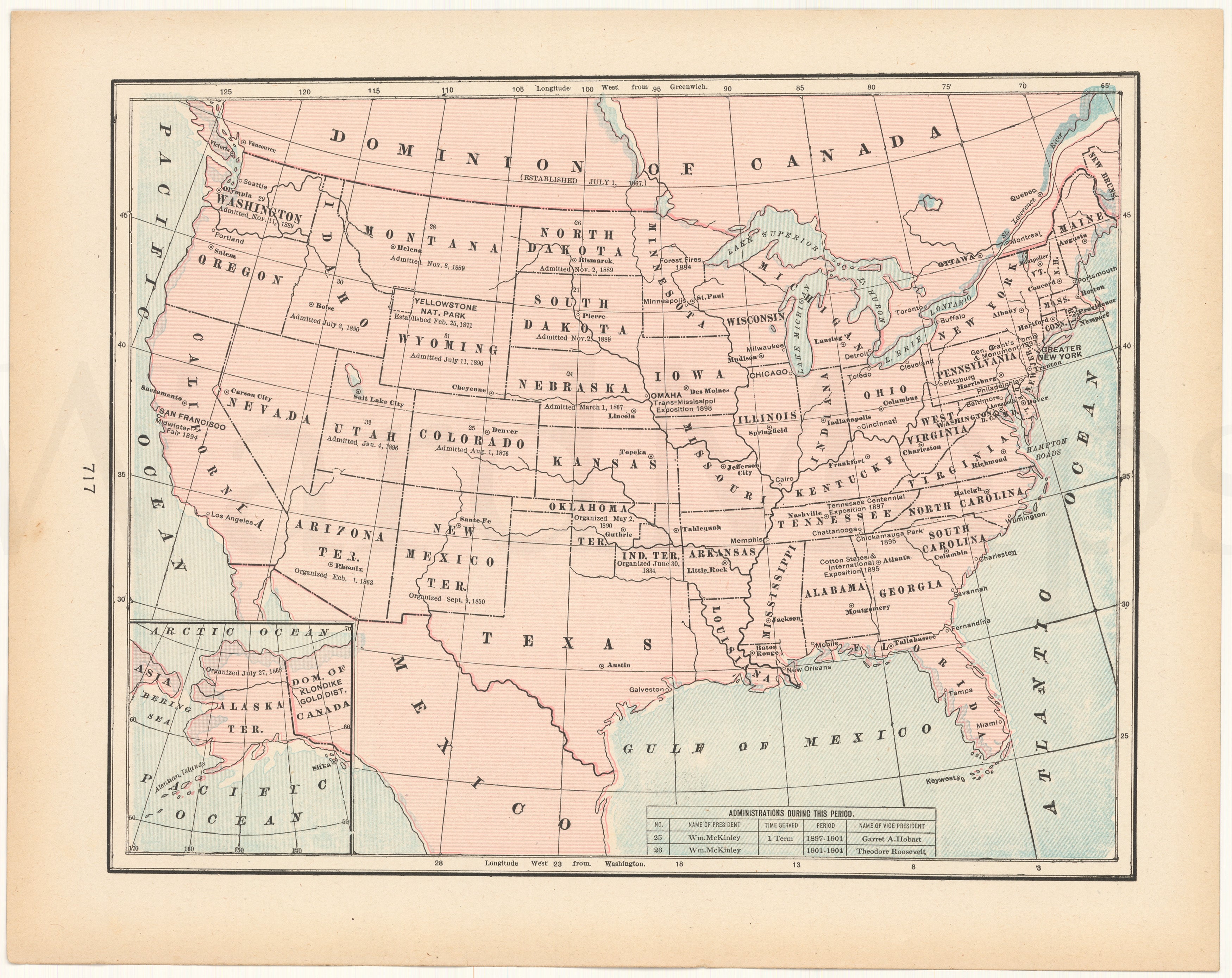 United States 1903: States and Territories 1897-1904 – WardMaps LLC