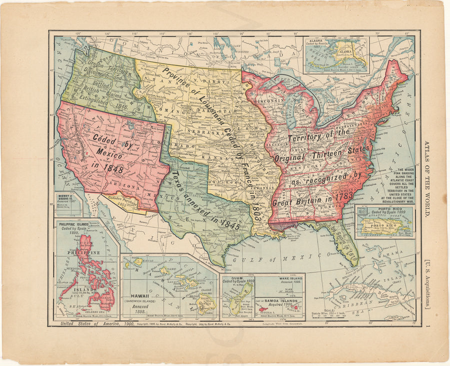 United States 1916: Territorial Expansion – WardMaps LLC