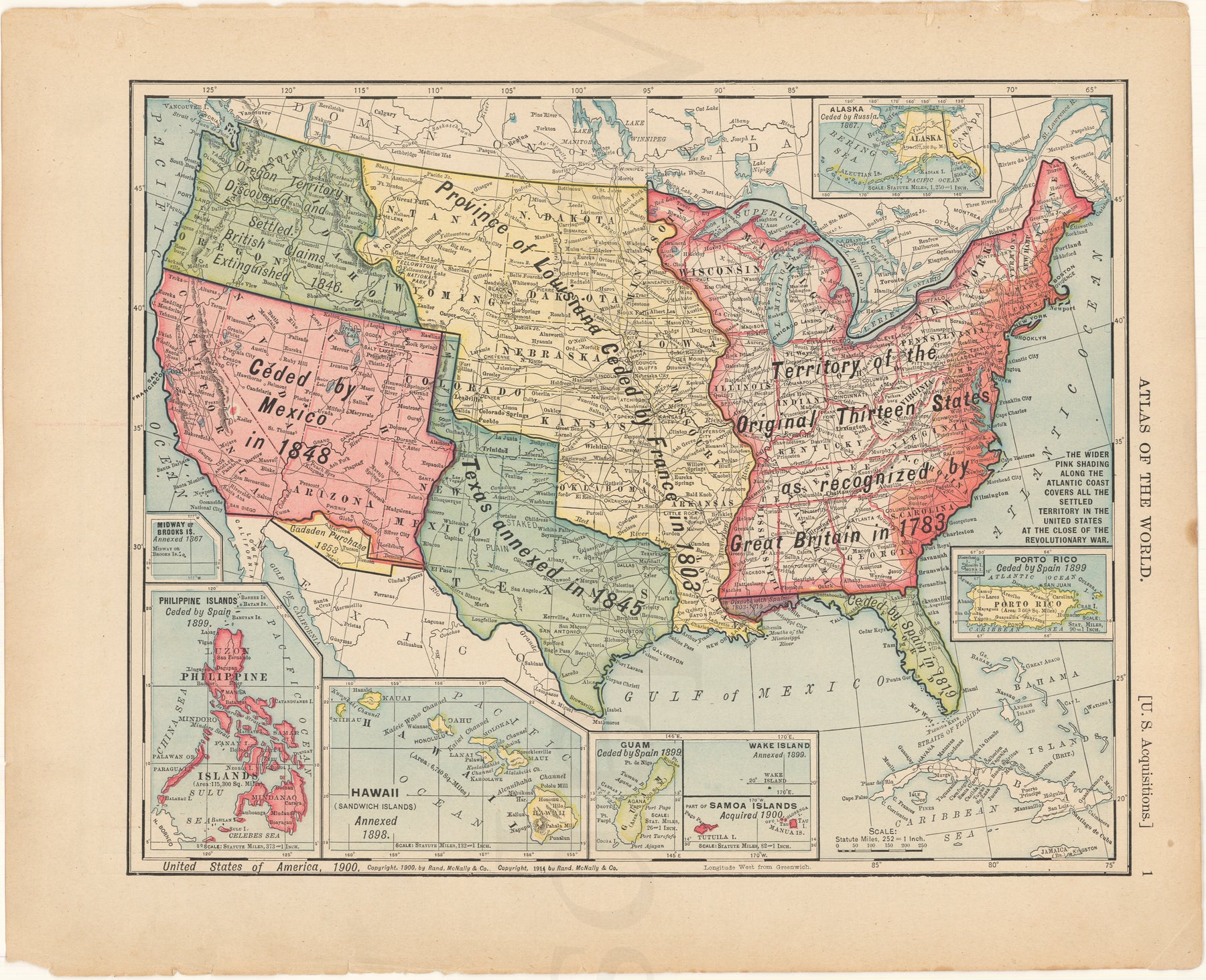 United States 1916: Territorial Expansion – WardMaps LLC