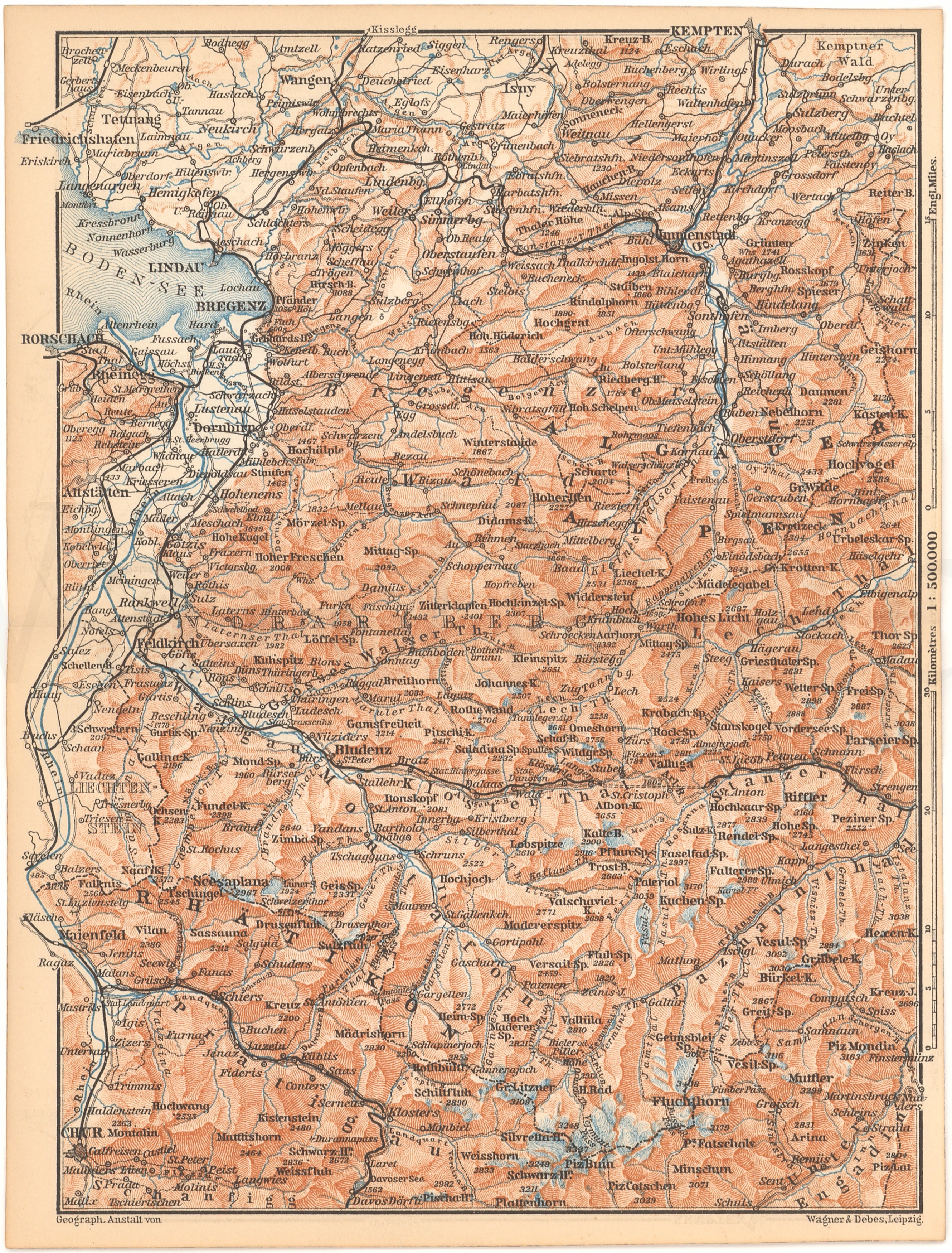Vorarlberg State, Austria 1896 – WardMaps LLC