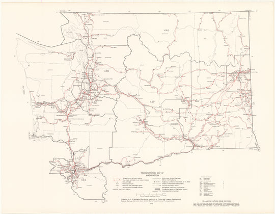 Washington Transportation Map 1975: Zone Edition – WardMaps LLC