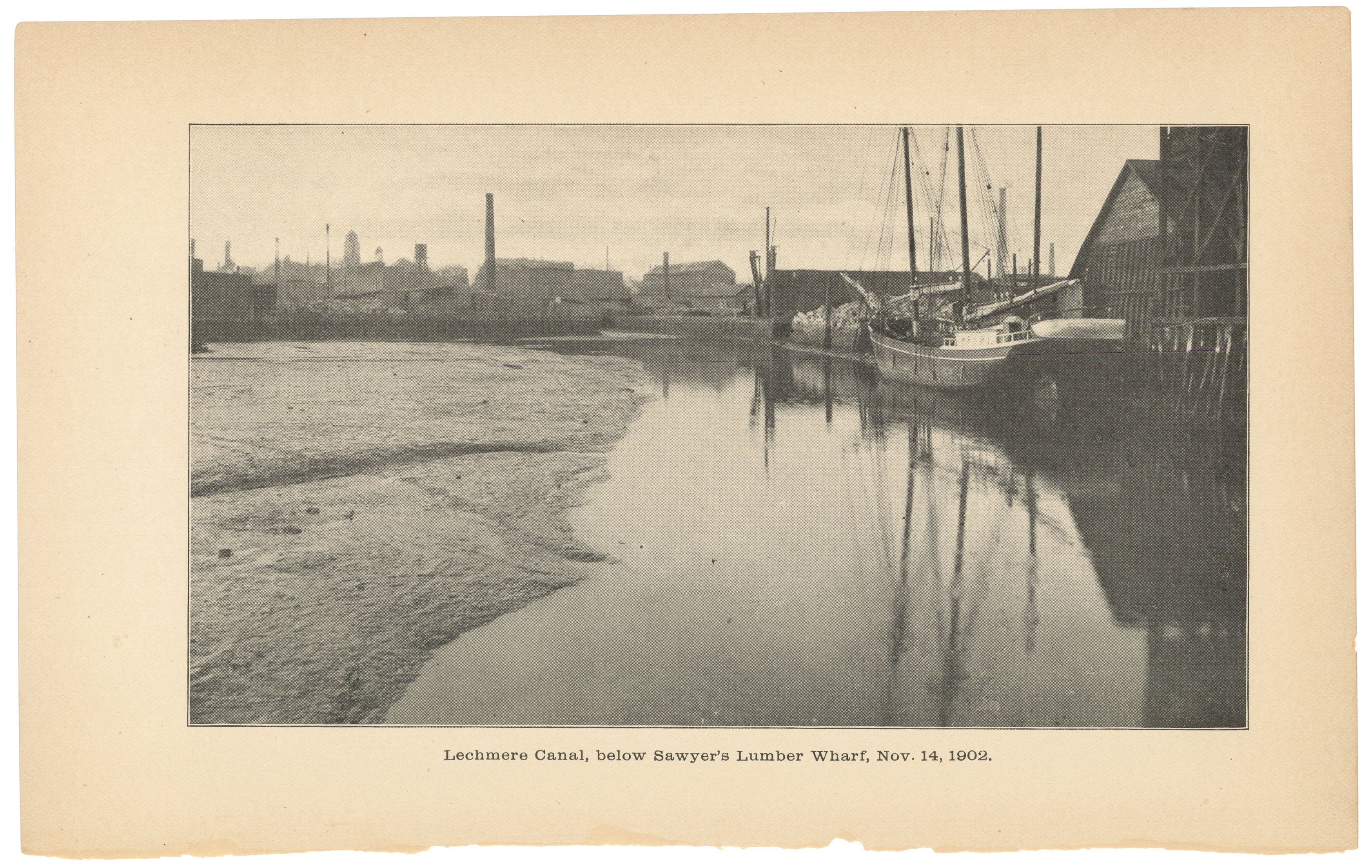 Charles River Dam Report 1903: Lechmere Canal Below Sawyer's Wharf, Ca ...