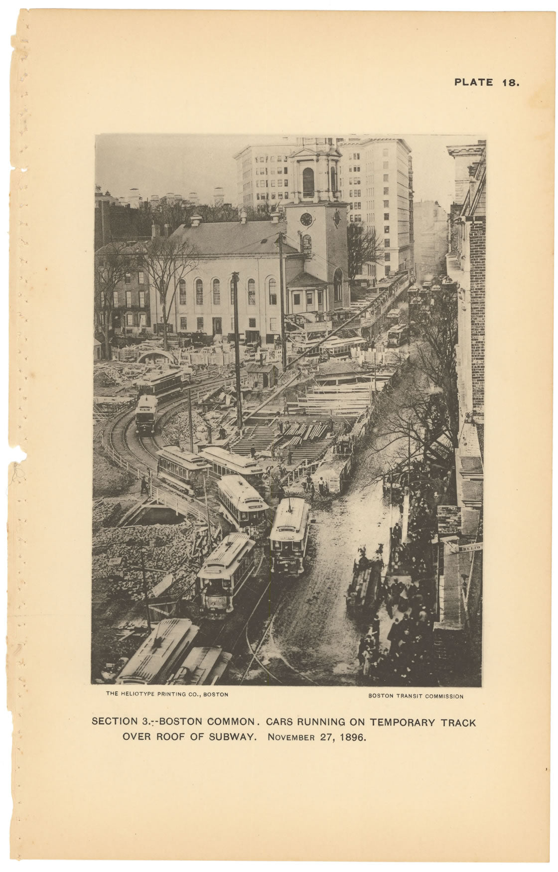 BTC Report 03 1897 Plate 18: Streetcar Tracks Over Park Street Station ...