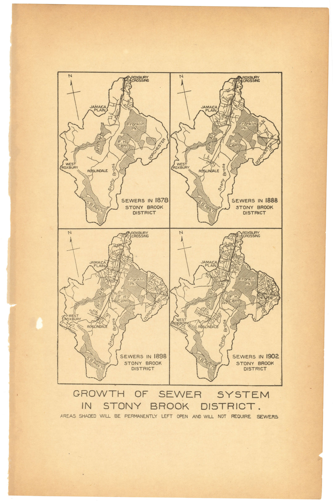 Charles River Dam Report 1903: Sewer System Growth in Stony Brook Dist ...