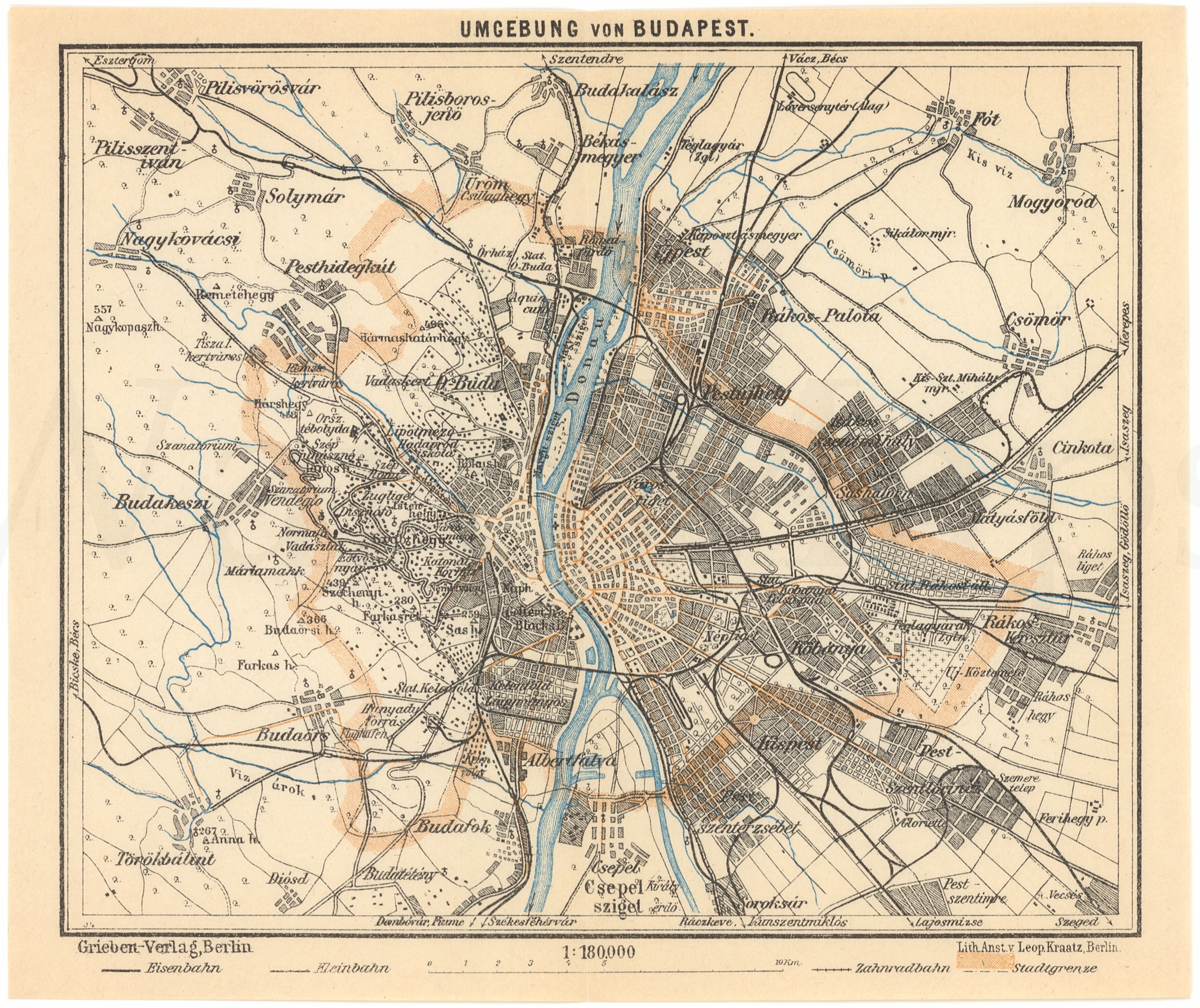 Budapest, Hungary and Vicinity 1939 – WardMaps LLC