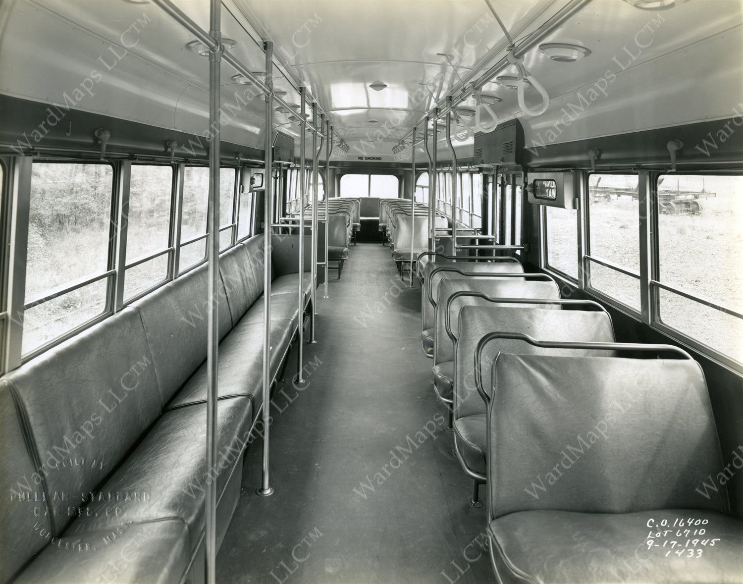 Boston Elevated Railway Co. PCC Car #3190 Seating Area 1945 – WardMaps LLC