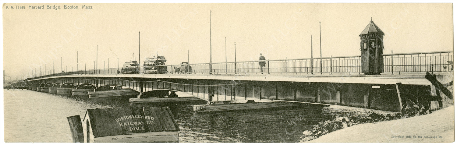 Harvard Bridge, Boston, Massachusetts 1905 – WardMaps LLC