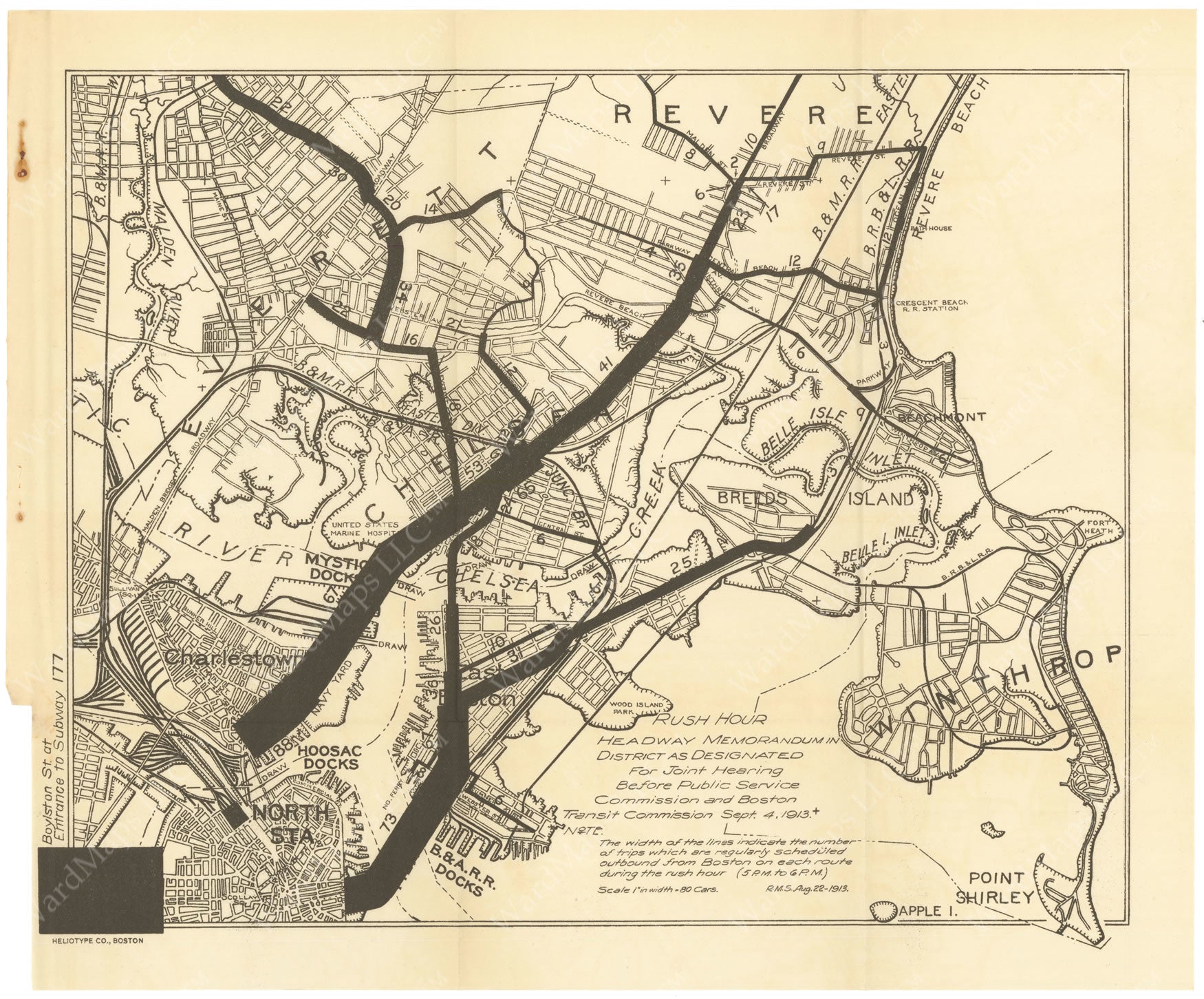 BTC Report 20 1914: Rush Hour Streetcar Headways North of Boston ...