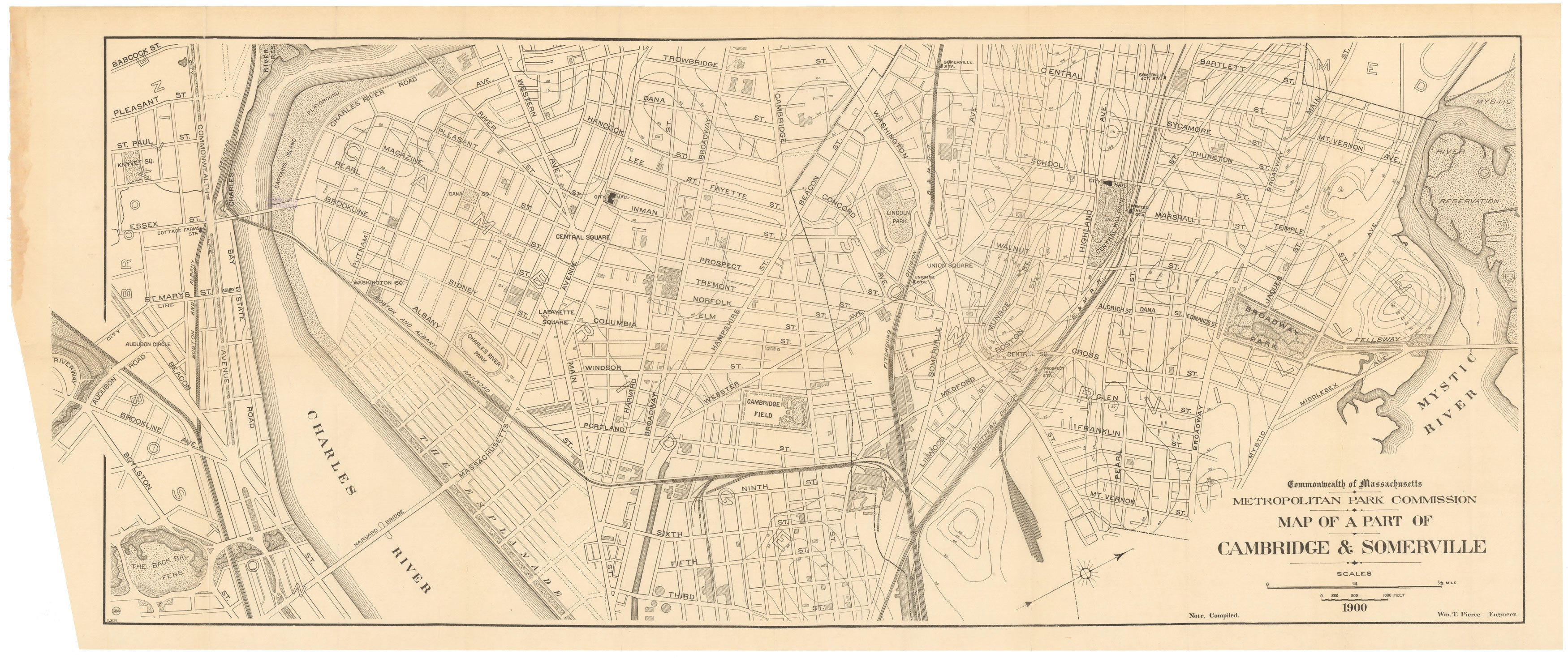 Cambridge and Somerville, Massachusetts 1900 – WardMaps LLC