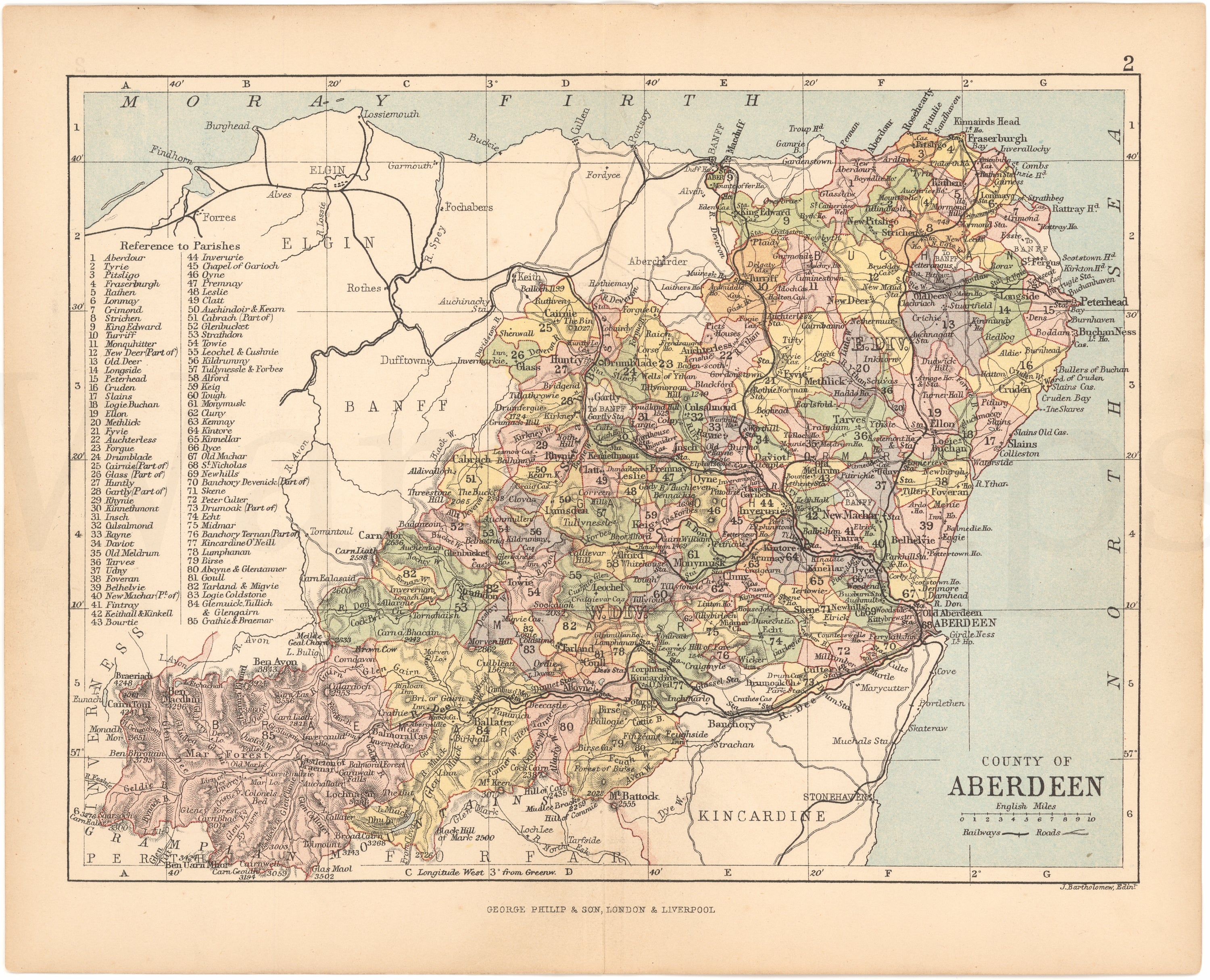 County of Aberdeen, Scotland 1882 – WardMaps LLC
