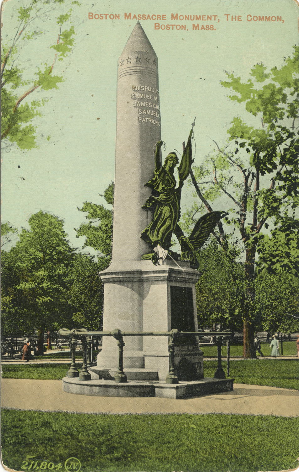Boston Common, Boston Massachusetts: Boston Massacre Monument ...