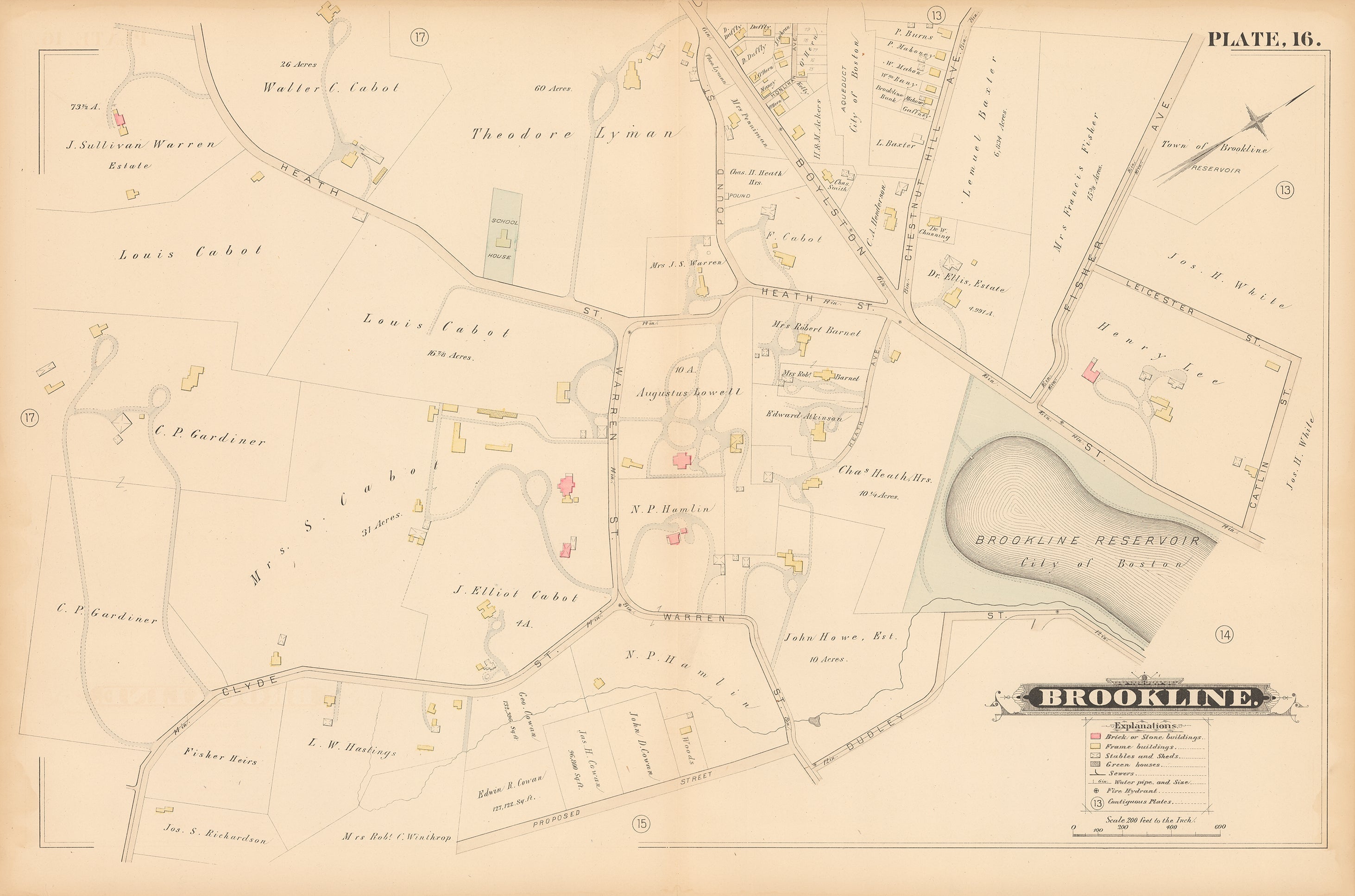 Brookline, Massachusetts 1884 Plate 016 – WardMaps LLC