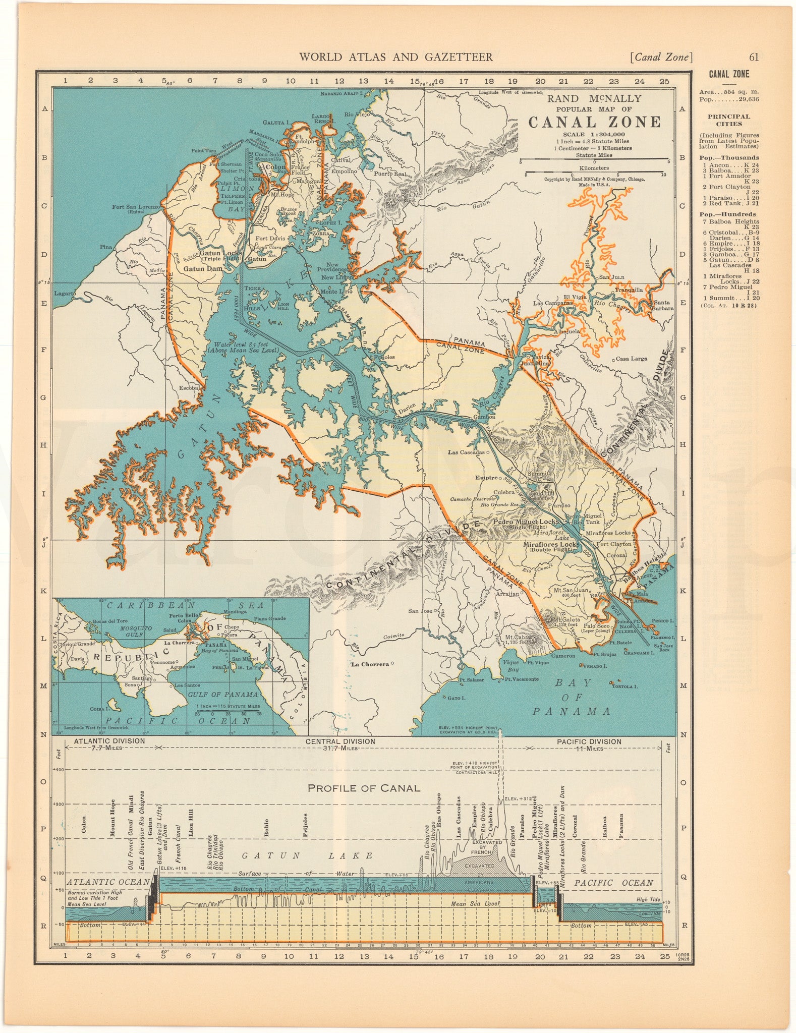 Panama Canal Zone Map Panama Canal And Approaches Nautical Chart 1923