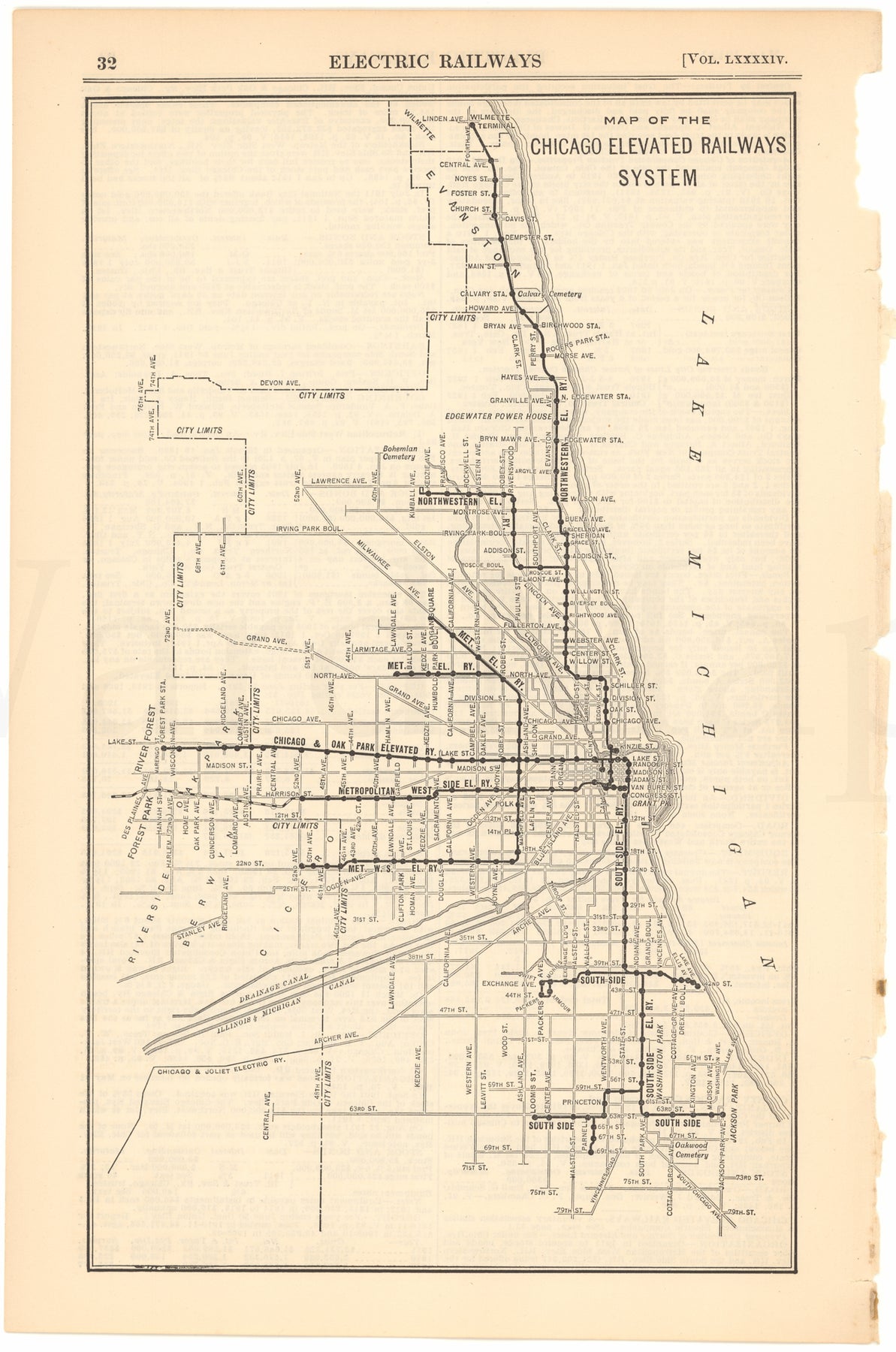 Chicago Elevated Railways, Illinois 1912 – WardMaps LLC