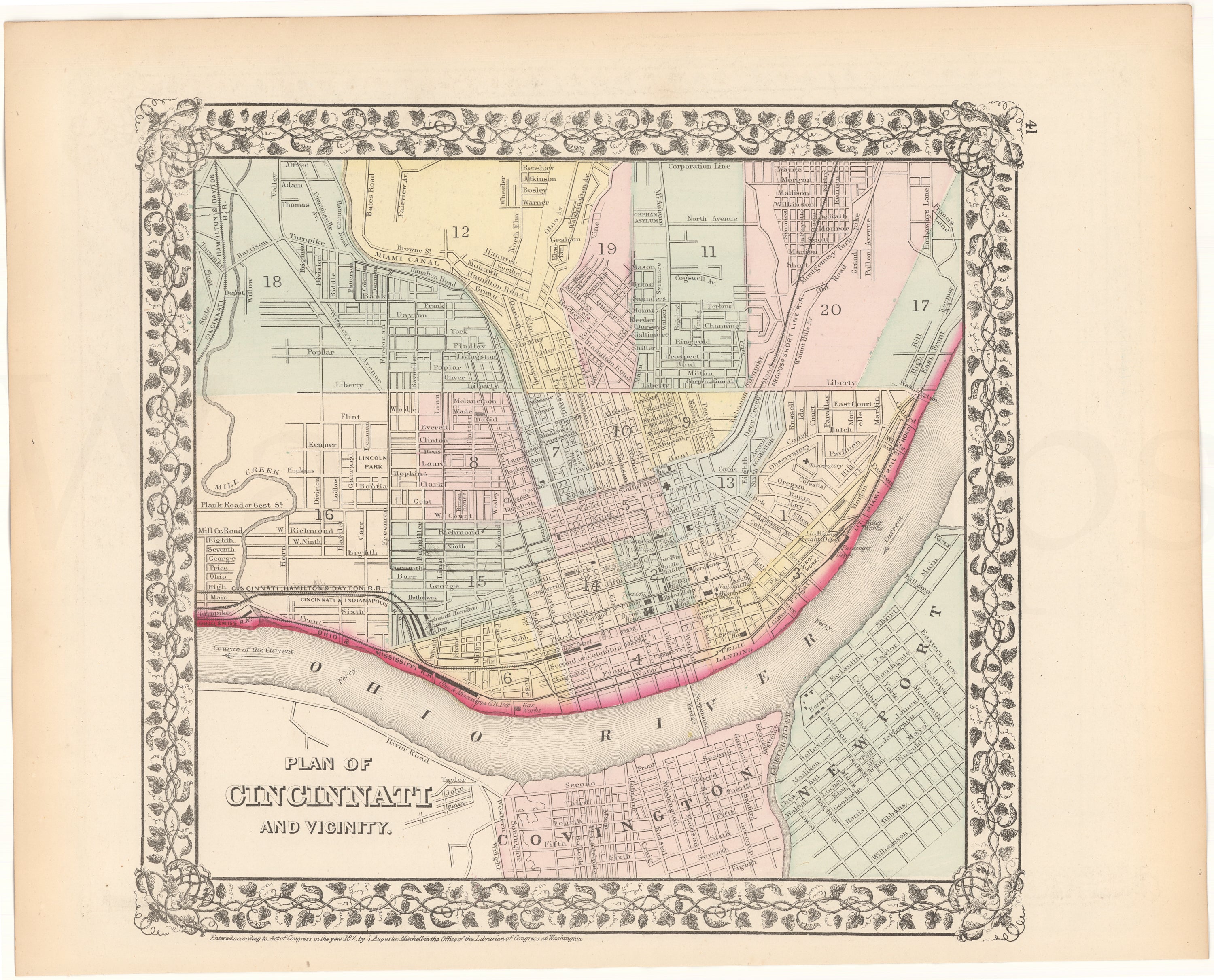 Cincinnati, Ohio 1875 – WardMaps LLC